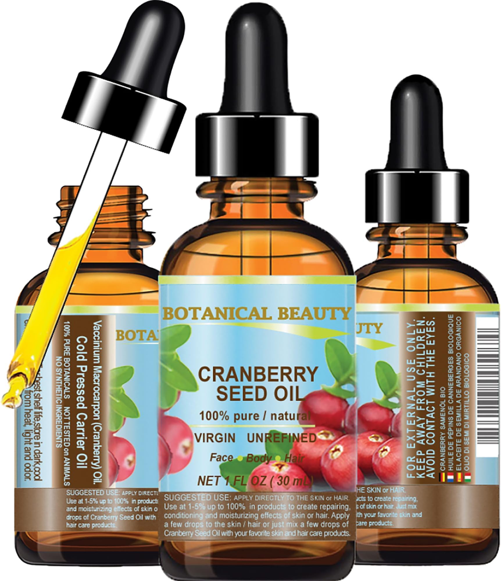 Amazon.com : Botanical Beauty RED RASPBERRY SEED OIL 100% Pure Natural ...