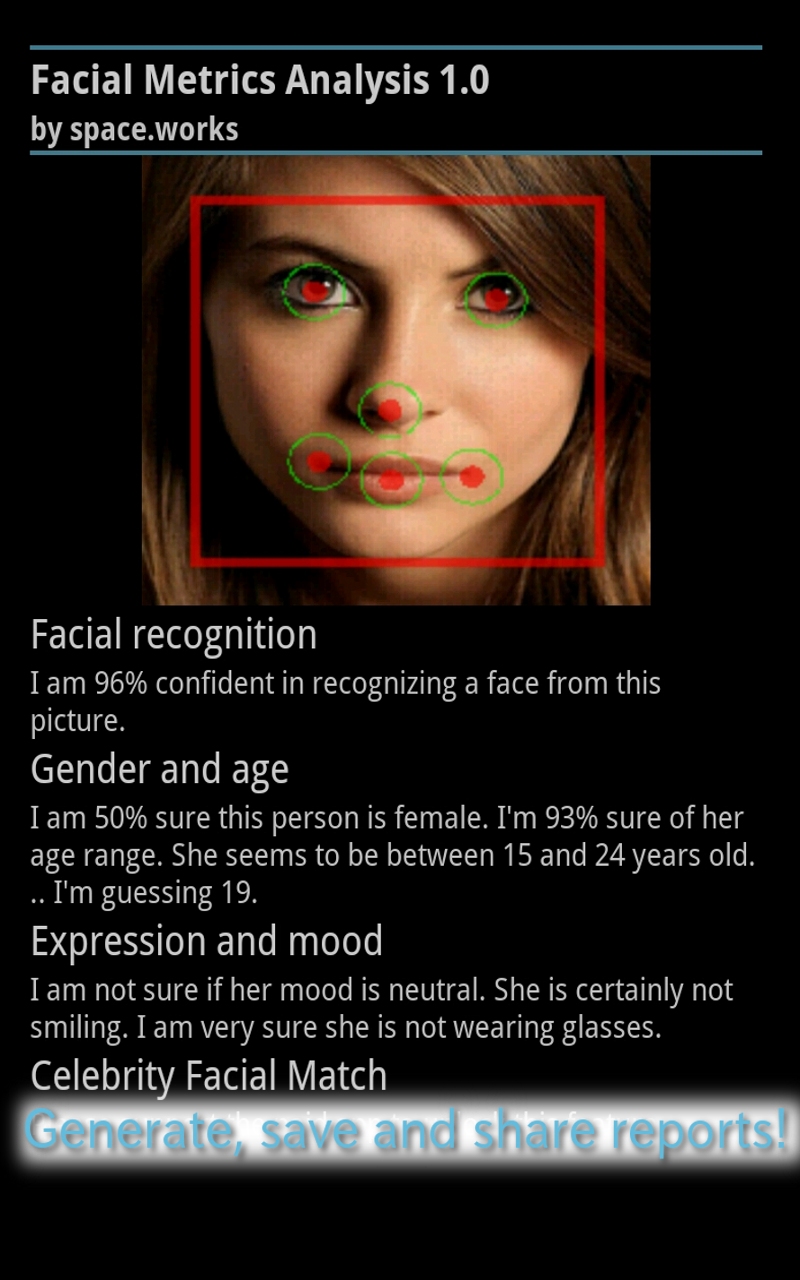 Facial Metrics Analysis Pro - App on Amazon Appstore