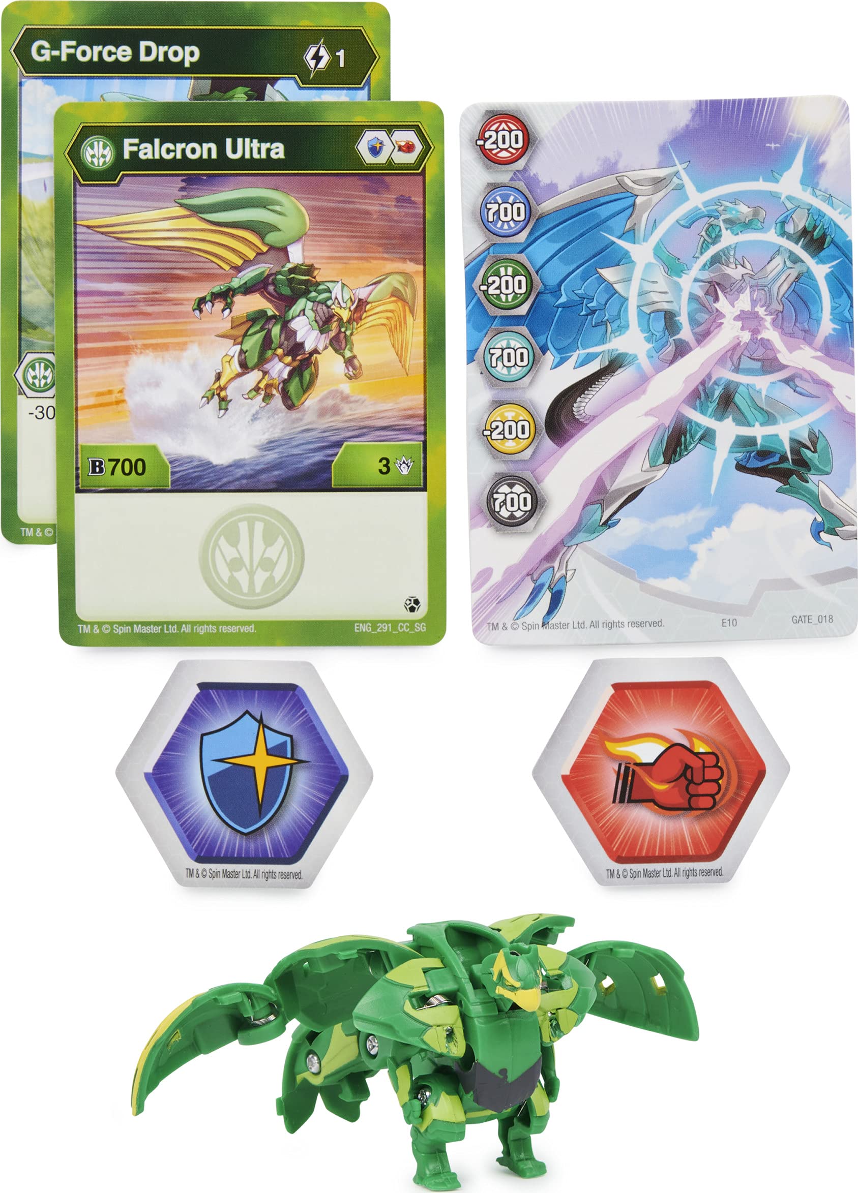 Buy Bakugan Ultra, Falcron, 3-inch Tall Geogan Rising Collectible ...