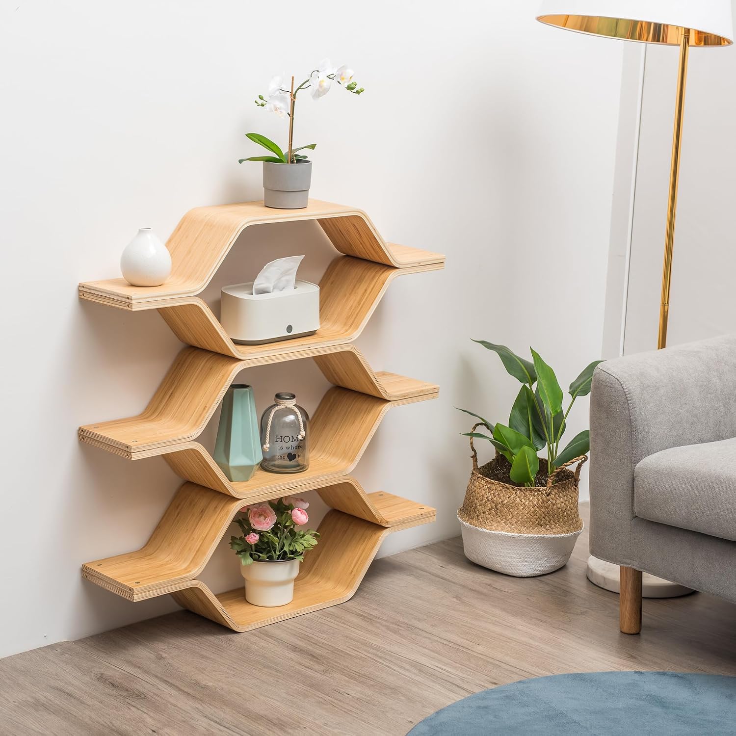 Amazon.com: BALANBO Honeycomb Bookshelf Hexagon Floating Shelves ...