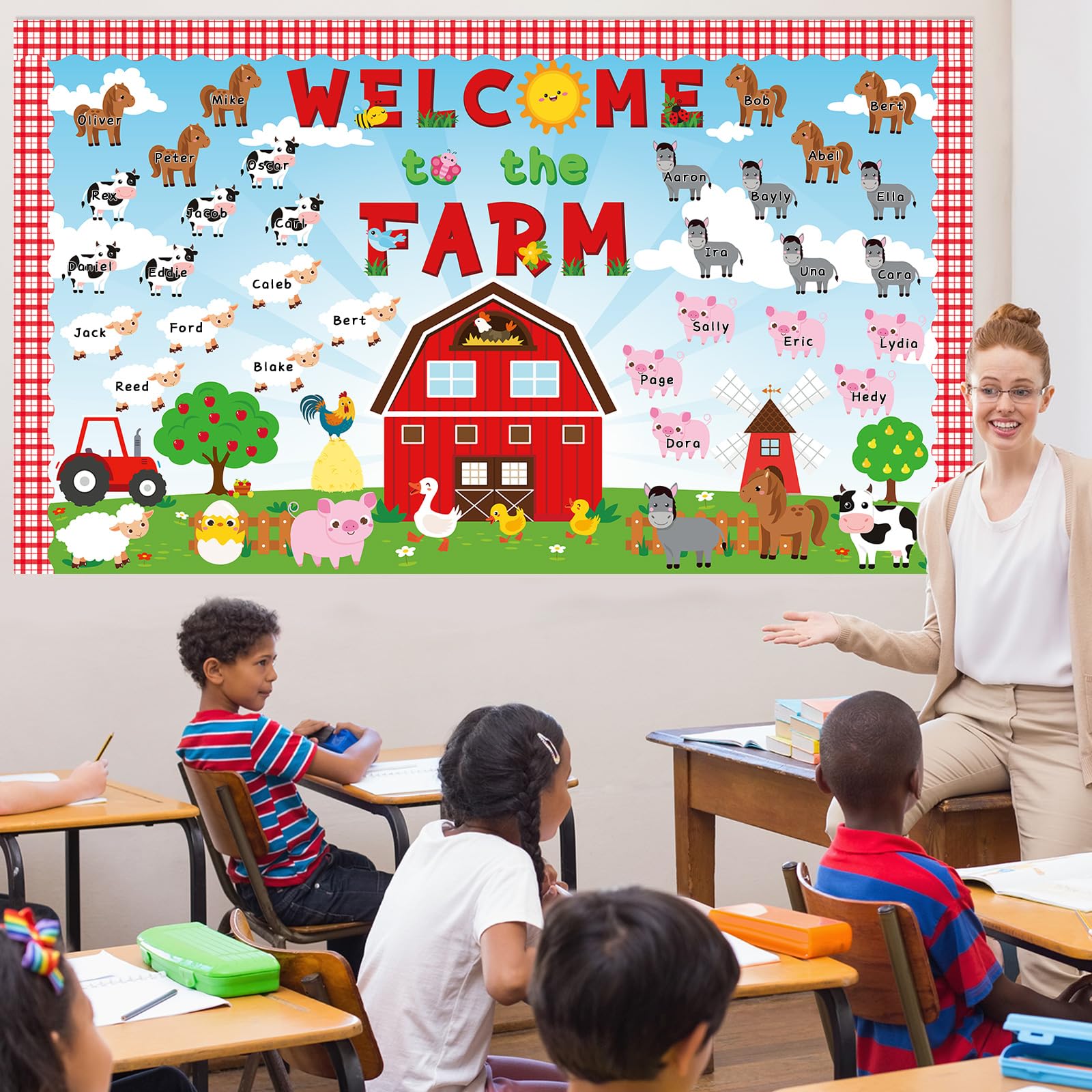 Snapklik.com : Gisgfim Farm Animals Bulletin Board Decorations
