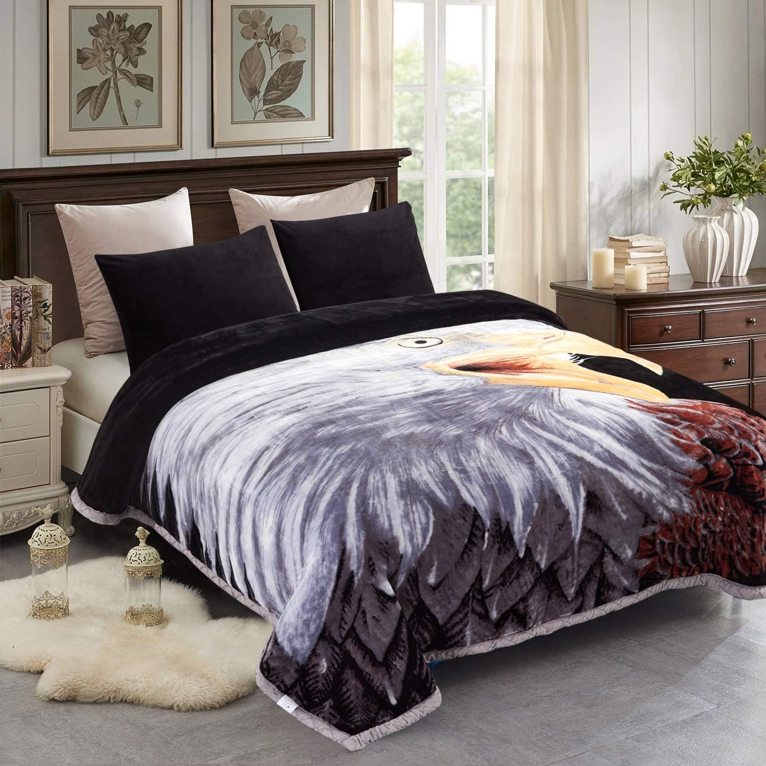 Amazon.com: SOLARON Original Heavy Mink Plush Korean Durable Blanket ...