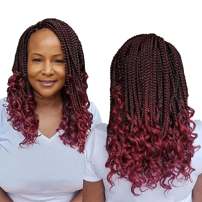 Buy Goddess Box Braids Crochet Hair 12 Inch Boho Box Braids Crochet ...