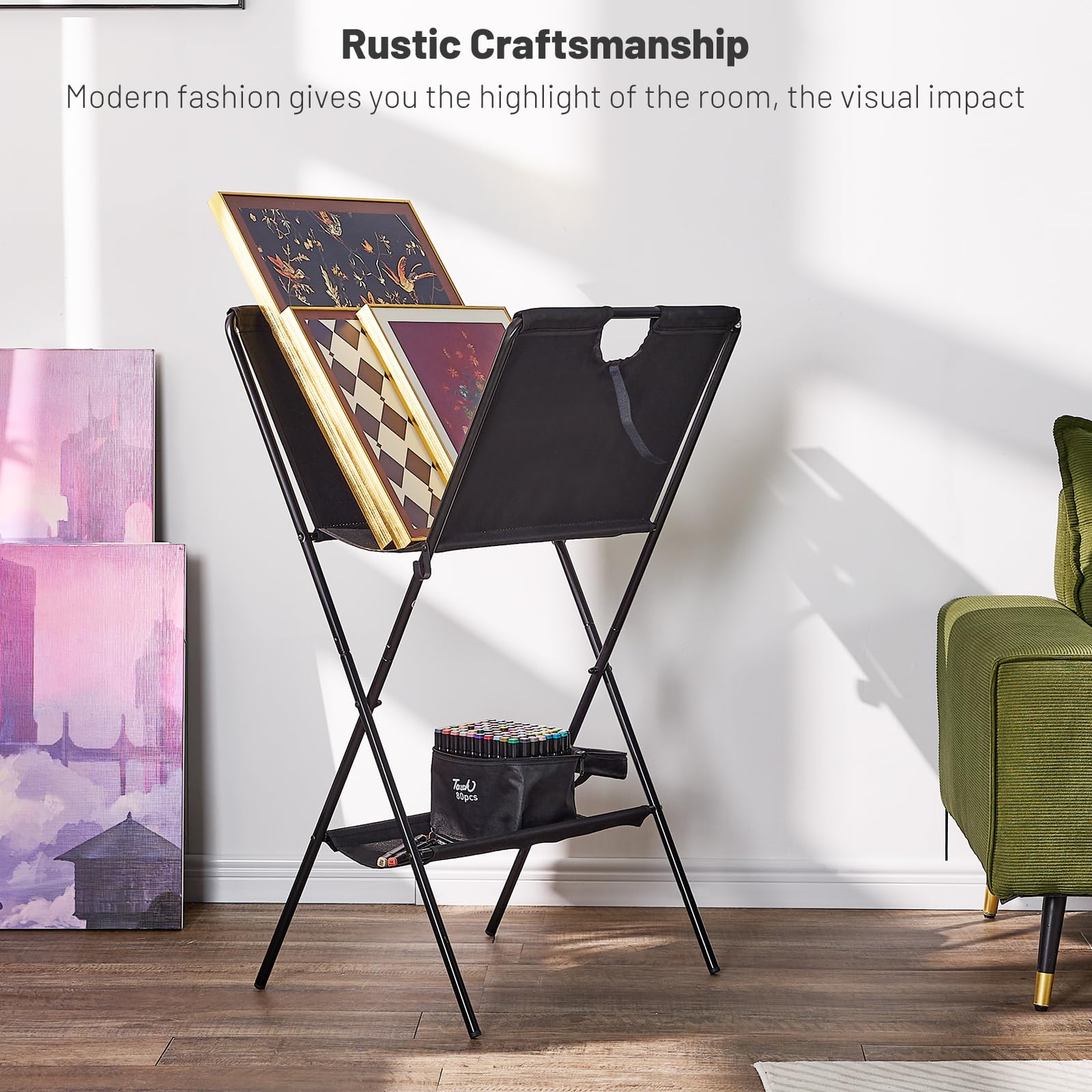 MAWEW Two Tiers Art Drying Rack,Art Show Display Panels,Print Rack,Art ...