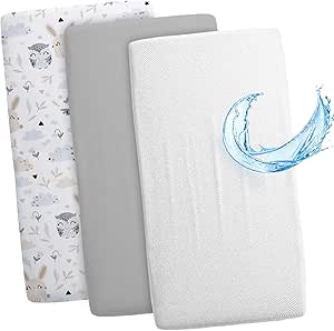 Fitted Sheet Pram Baby Fitted Sheets Set of 3: 83 x 50 cm - 2 x Flat ...