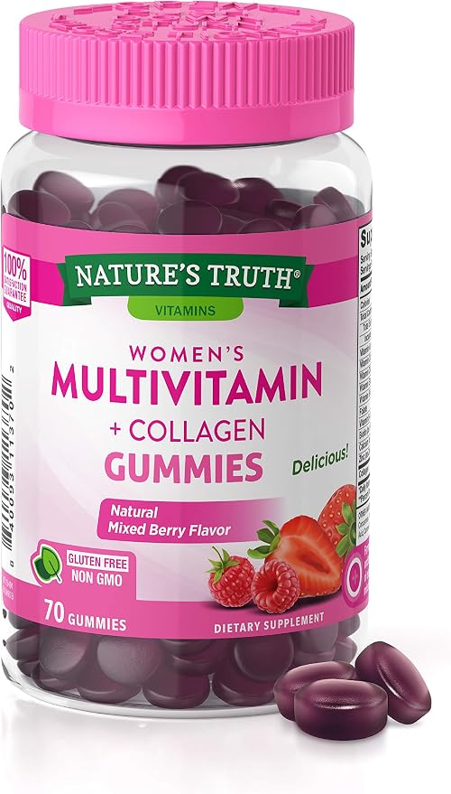 Amazon.com: Womens Multivitamin Gummies Plus Collagen | 70 Count | Non ...