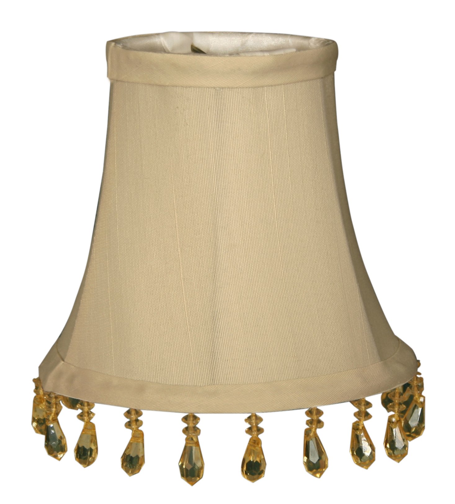 Royal Designs Beige Beaded Bell Chandelier Lampshade, 3 x 5 x 4 (CS ...