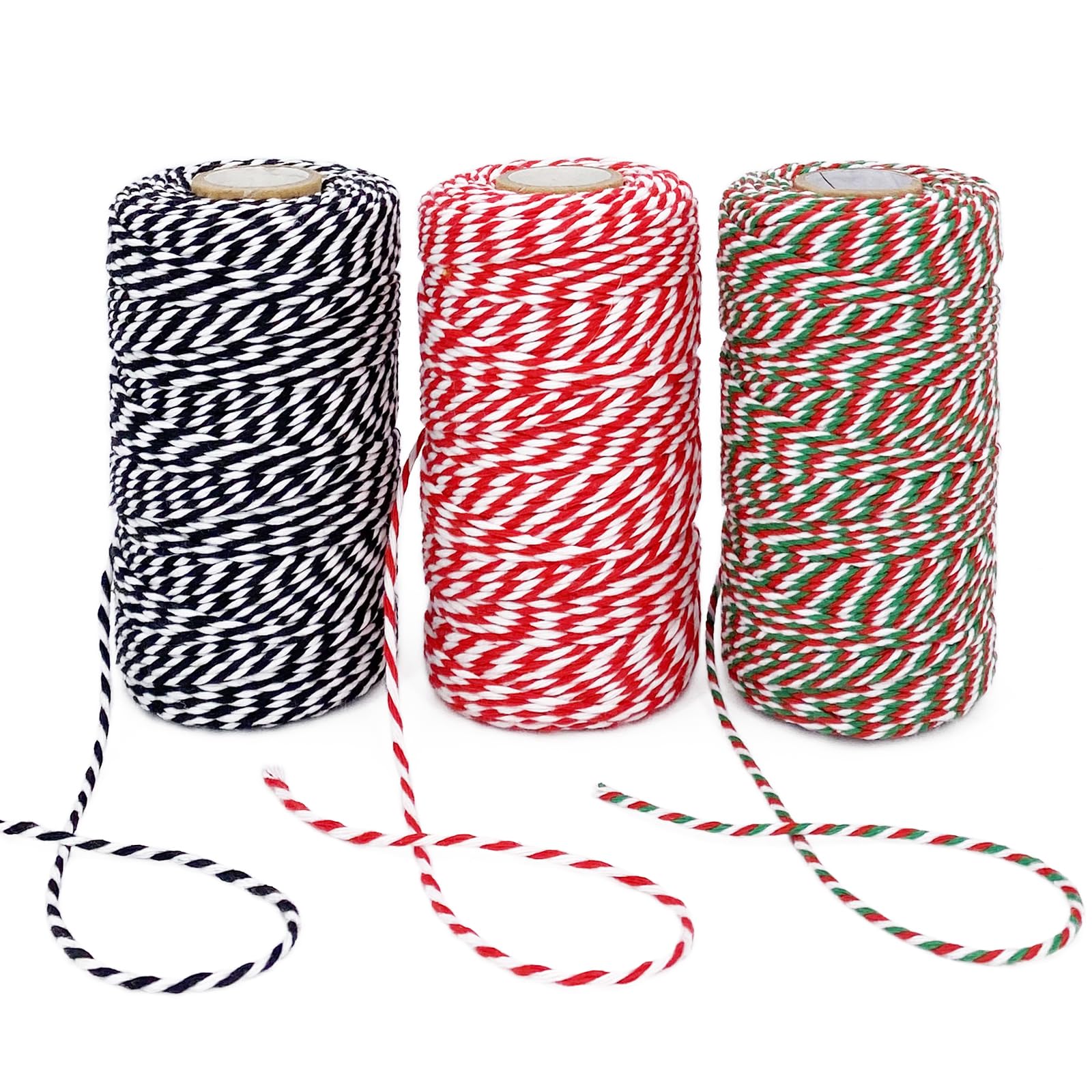 Amazon.com: Leecogo Christmas Twine String, 3 Rolls 984 Feet Bakers ...