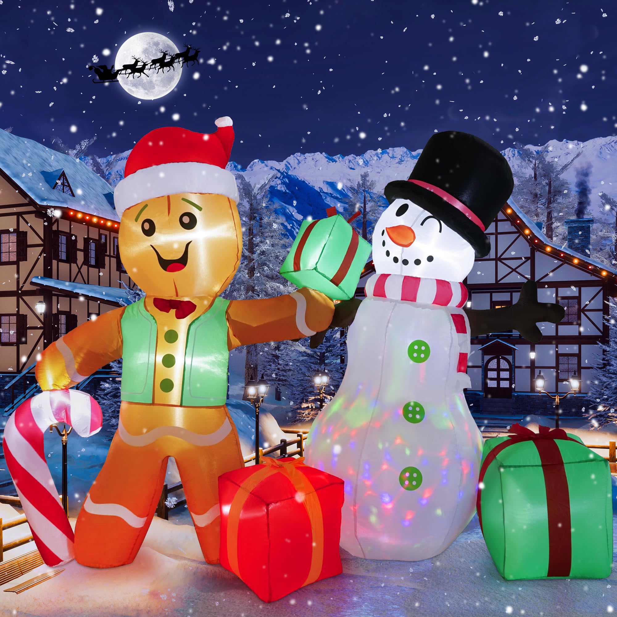 Amazon.com: COOLWUFAN 6 FT Christmas Decorations Outdoor Inflatables ...