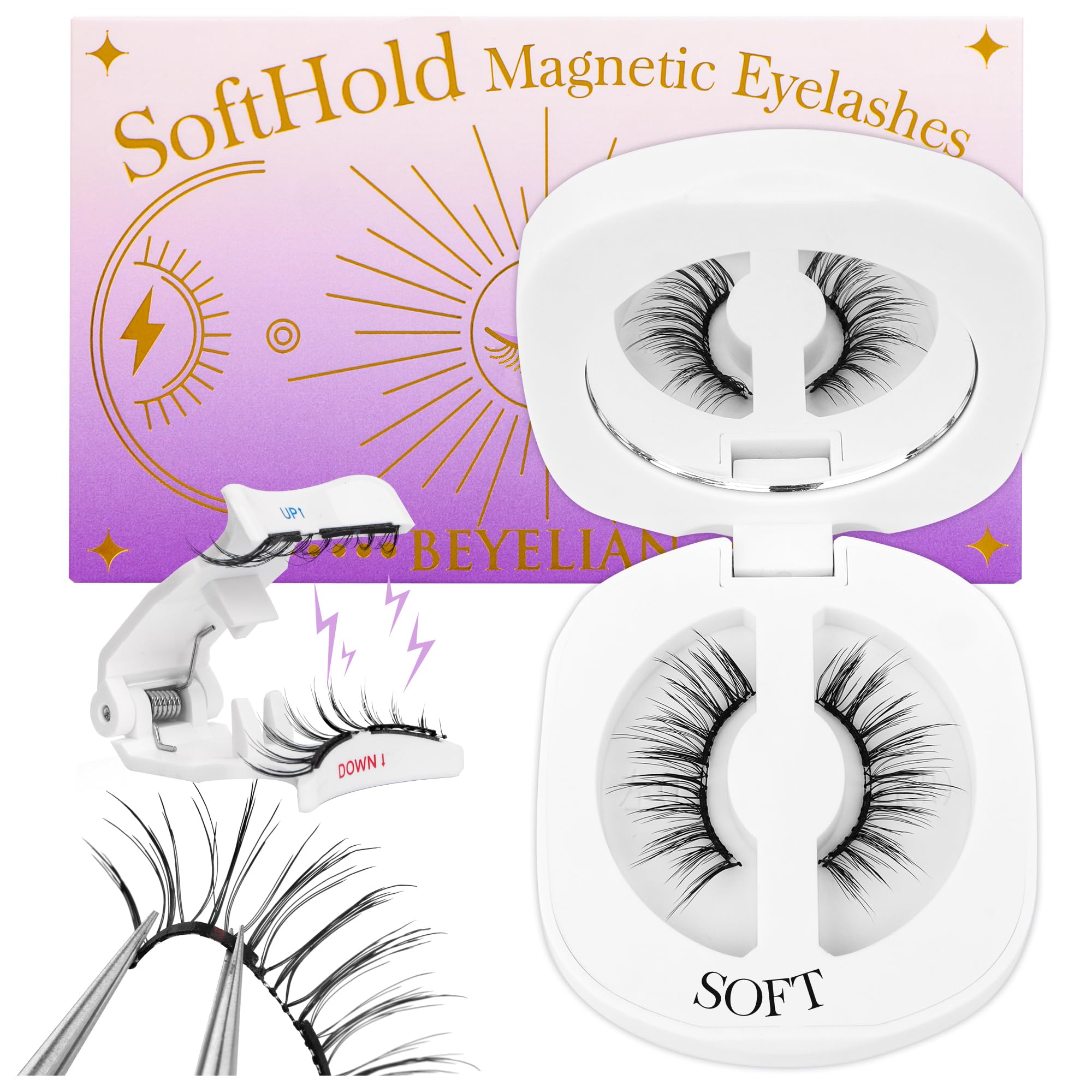 Amazon.com: BEYELIAN Magnetic Eyelashes, Soft Natural Look Magnetic ...
