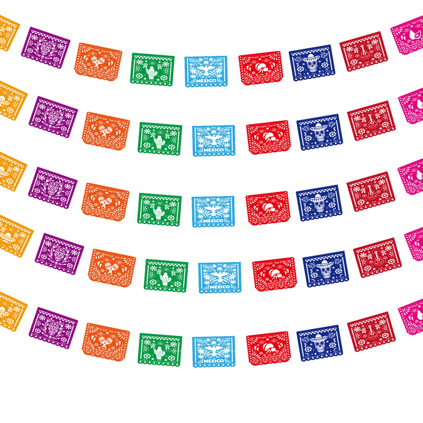 Buy EFOT Papel Picado Banner Mexican Themed Party Para Fiesta ...