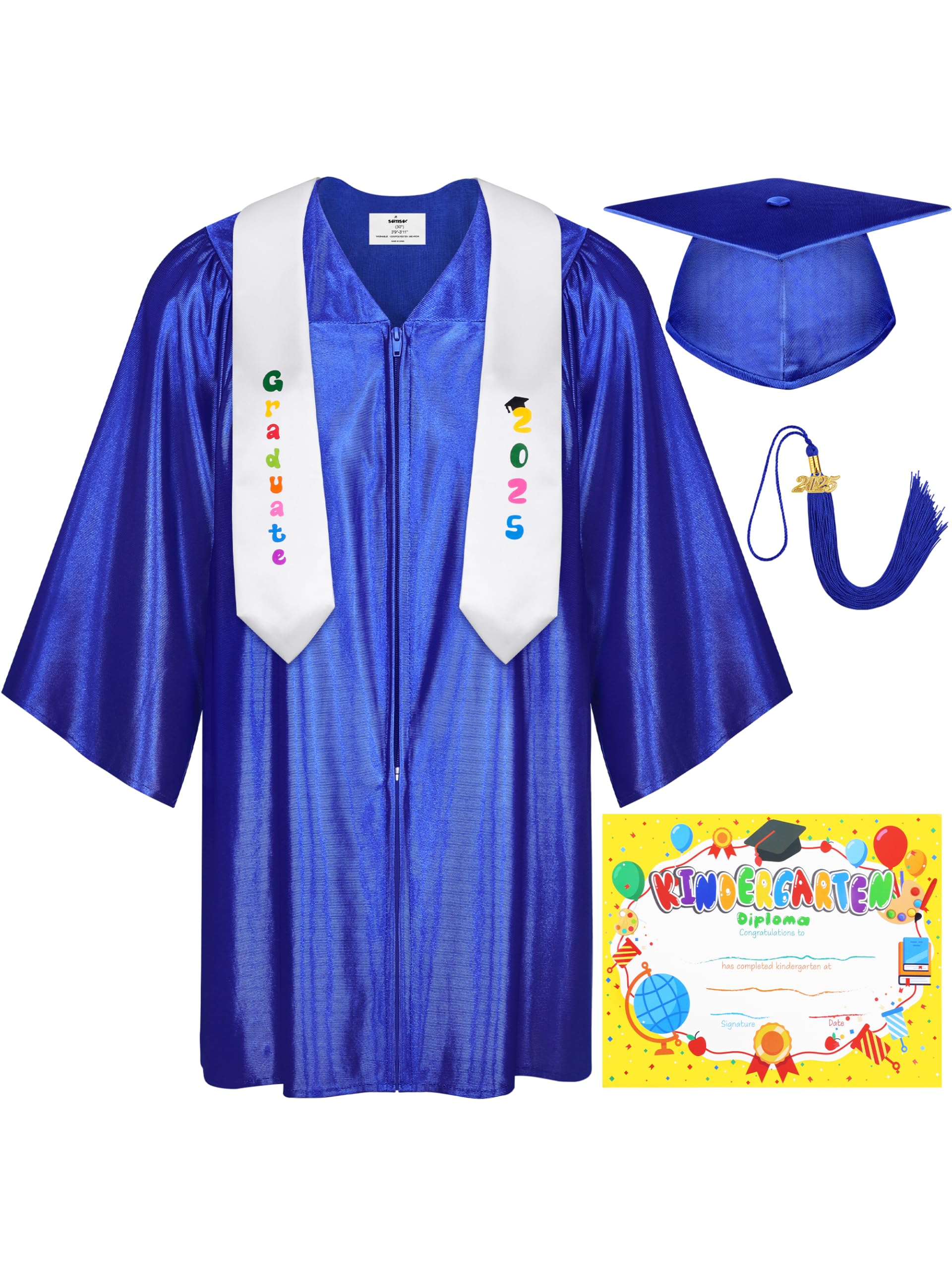 Snapklik.com : SOMSOC 5 Pack 2025 Graduation Gown Cap Stole Set
