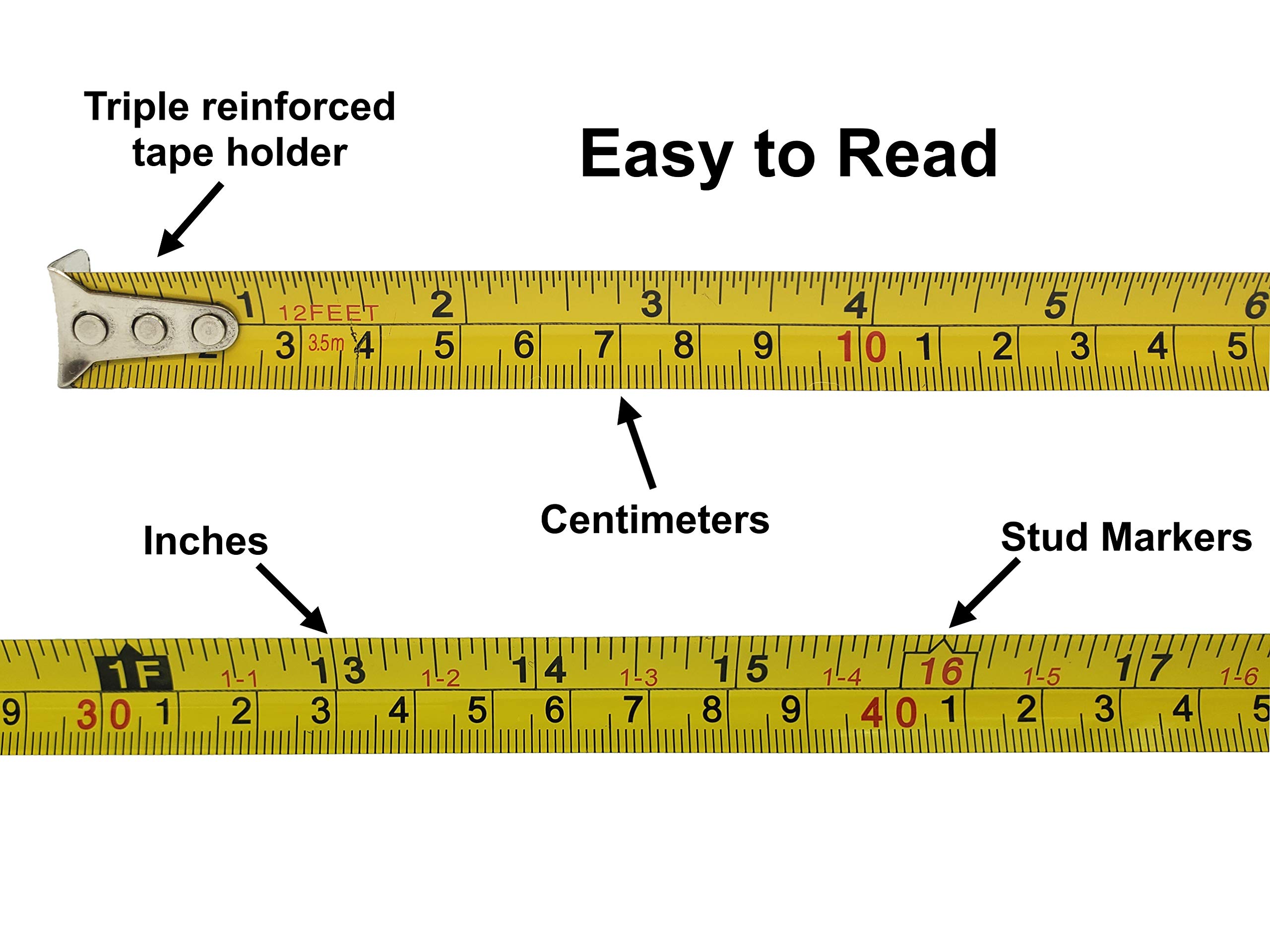 Daily Living Products Small Tape Measure 3-Pack - Measurement Tape with ...