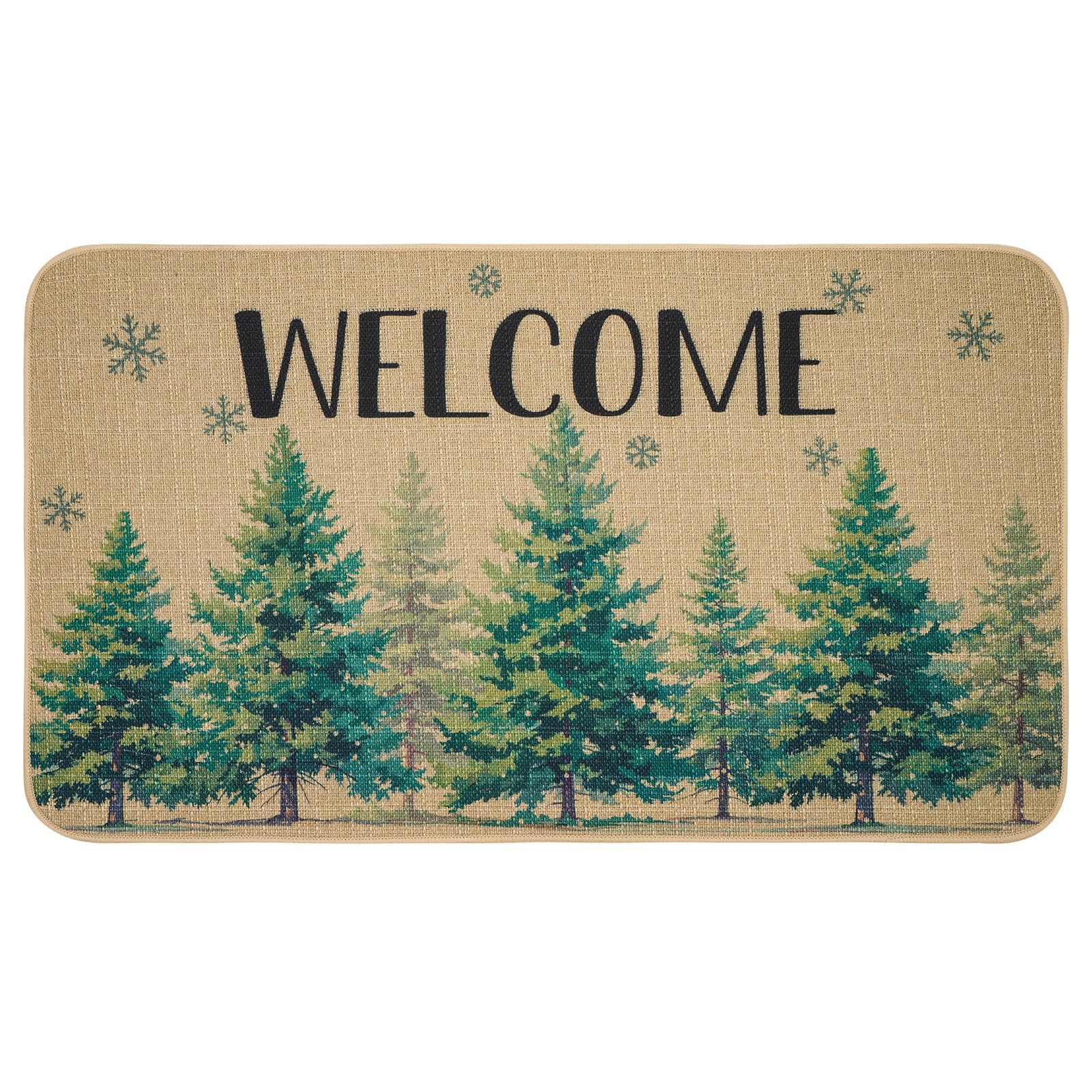 Amazon.com: Christmas Door Mat 17 * 29 inches, Christmas Tree Welcome ...