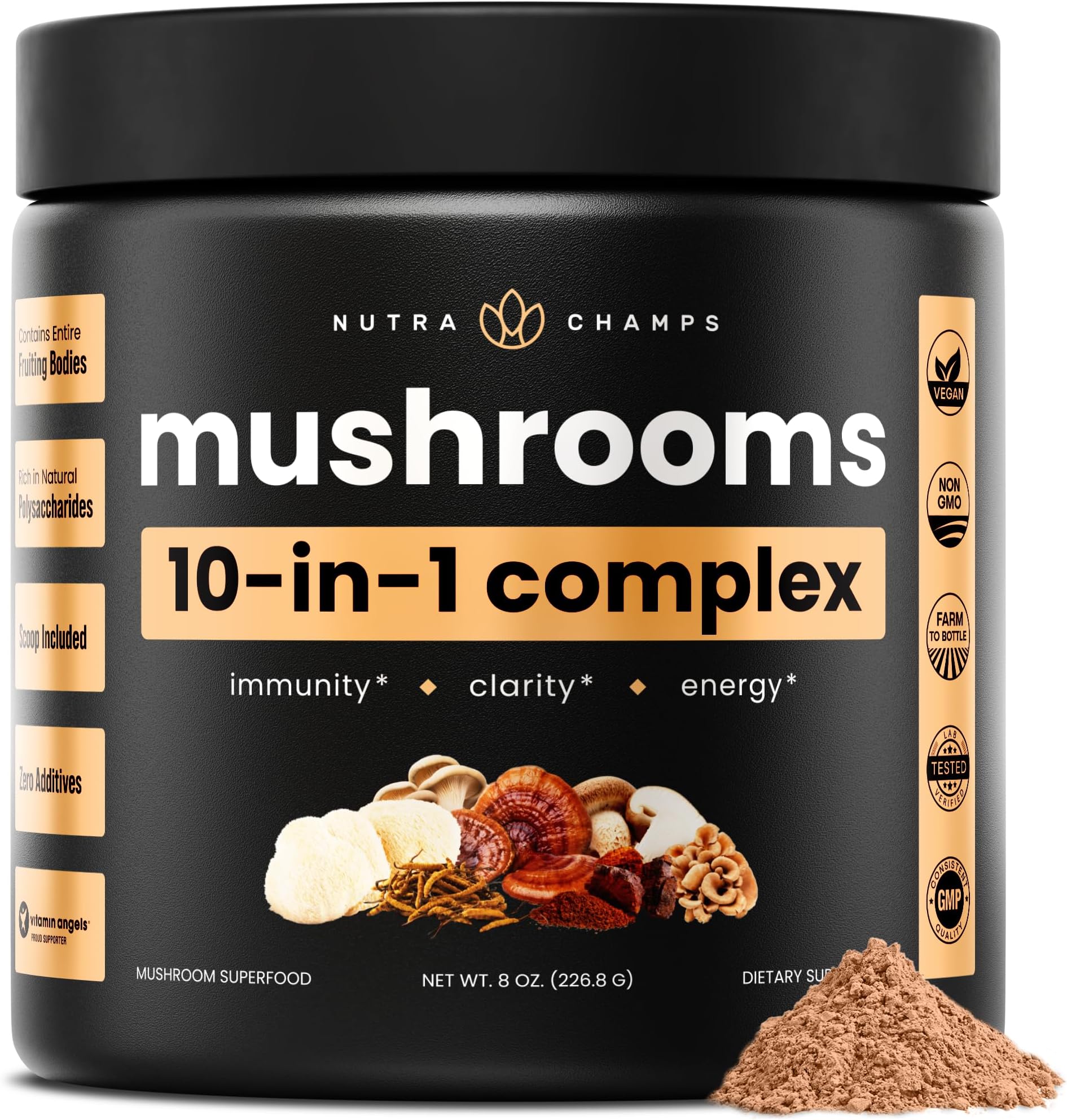 Amazon.com: 10-in-1 Mushroom Powder, Mushroom Complex - Lions Mane ...