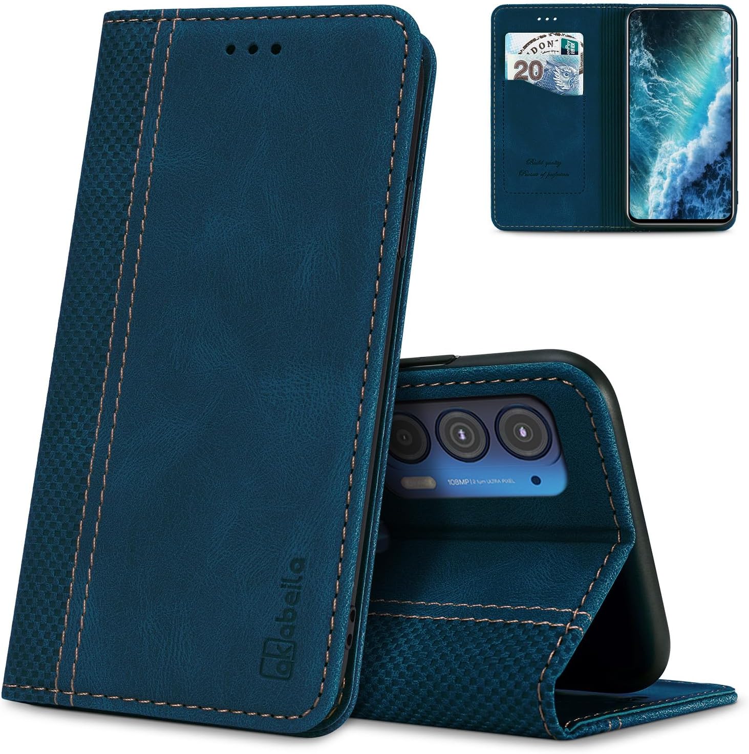 AKABEILA Case for Motorola Moto G54 Power/G64 5G/G64Y 5G Case PU ...
