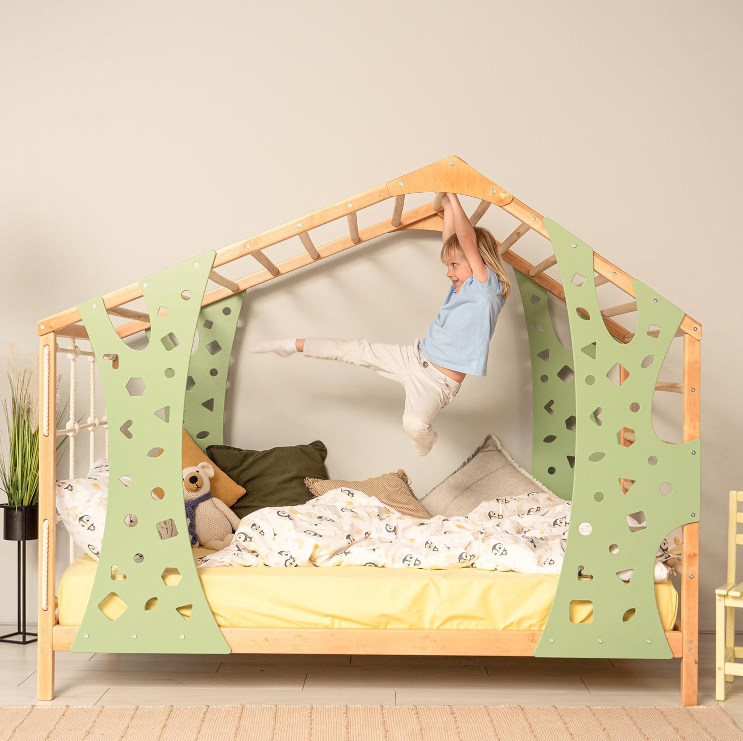 Amazon.com: BUSYWOOD Montessori Bed for Toddlers - Kids Twin Bed - Wood ...