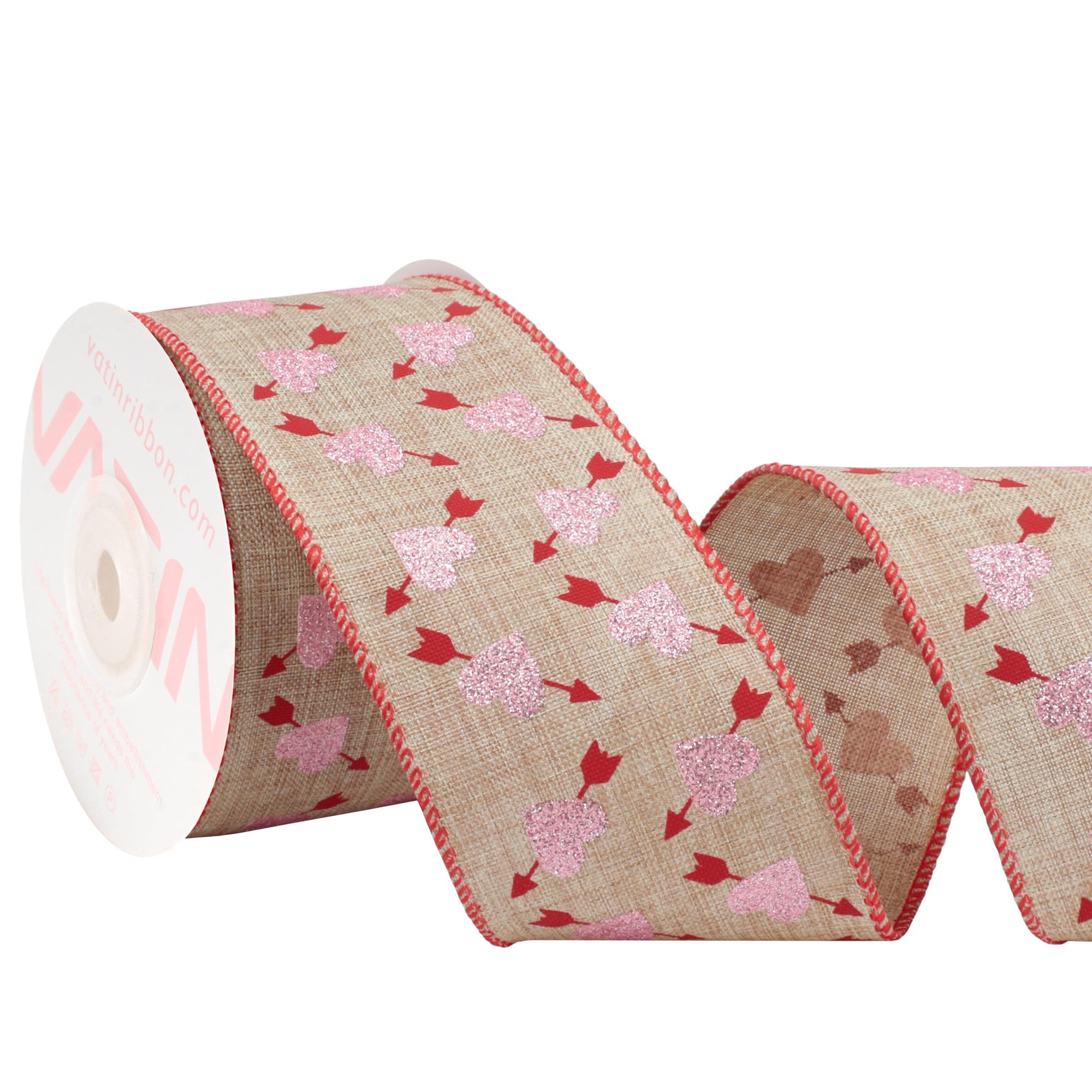 Amazon.com: VATIN Valentines Ribbons for Gift Wrapping, 2.5 inch 10 ...