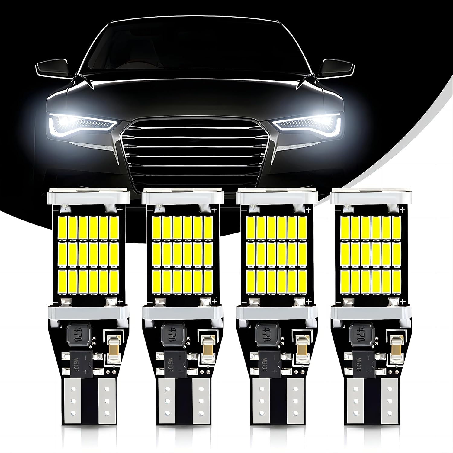 Amazon.com: Fogfar 4 PCS Car Turn Signal Bulbs, Led Reverse Lights, 360 ...