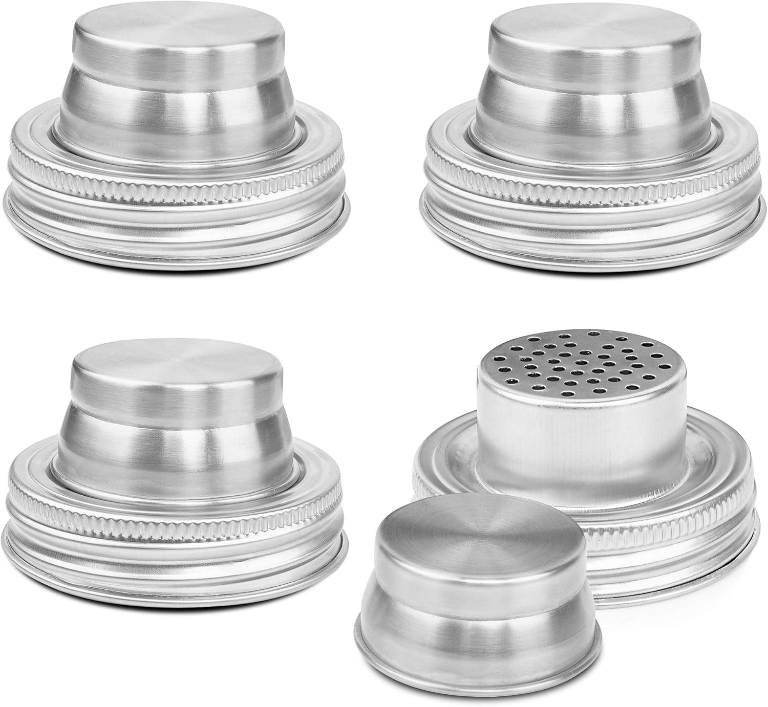 Amazon.com: Mason Jar Shaker Lids, Shaker Top for Regular Mason Jars, 4 ...