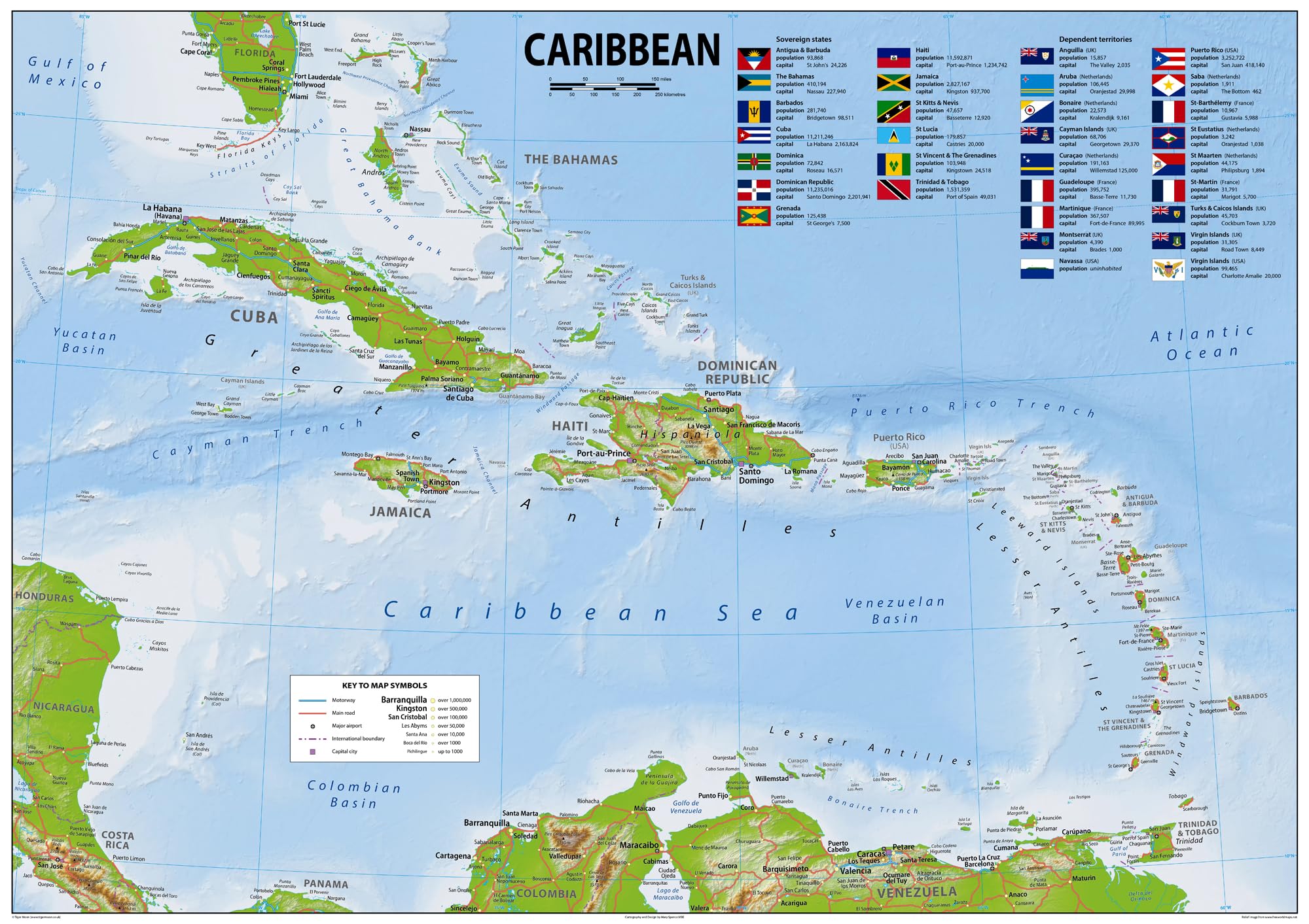 Main Land Caribbean Countries