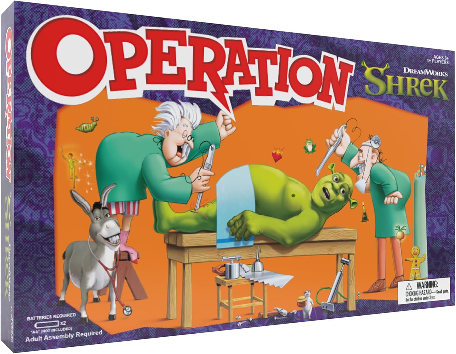 Operation: Shrek Board Game, Featuring 12 Custom Shrek “Funatomy ...