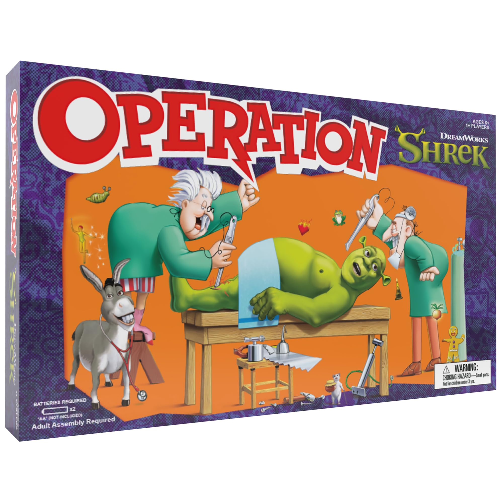 Amazon.com: Operation: Shrek Board Game, Featuring 12 Custom Shrek ...