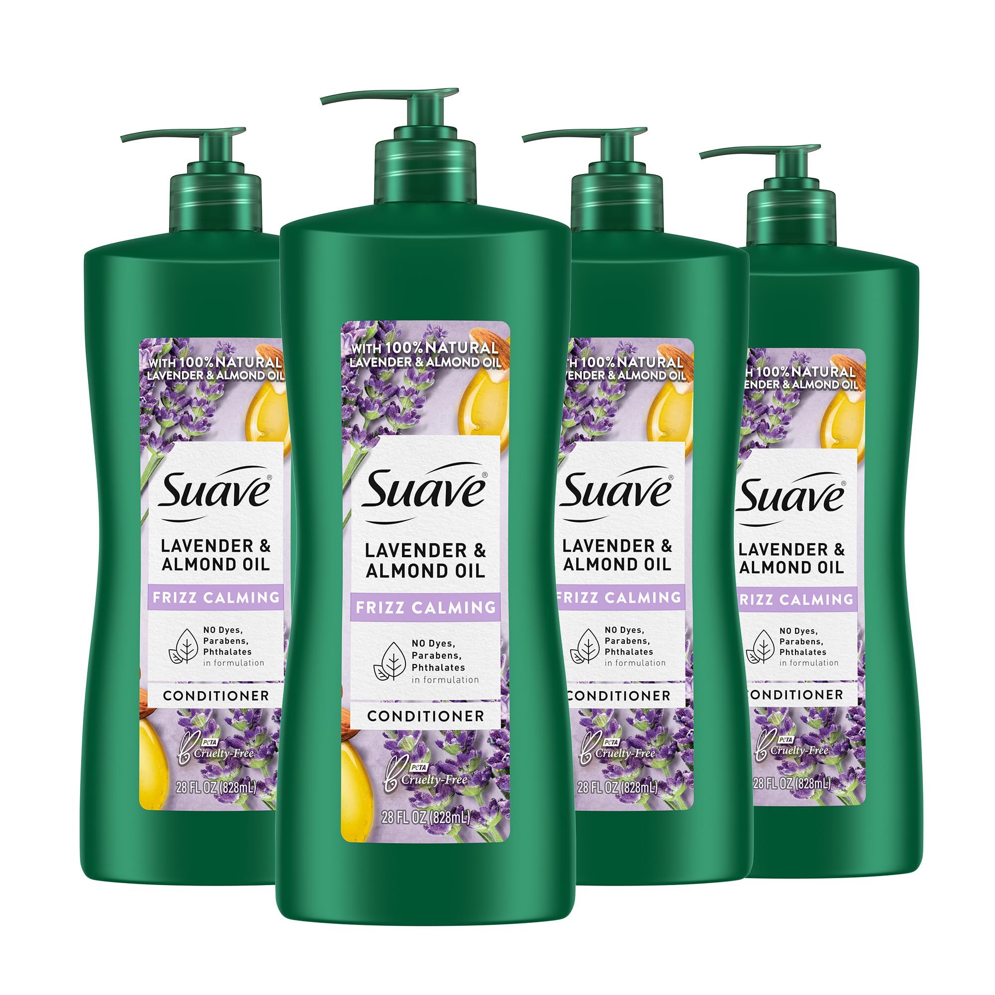 Amazon.com: Suave Natural Lavender & Almond Oil Conditioner, Anti Frizz ...