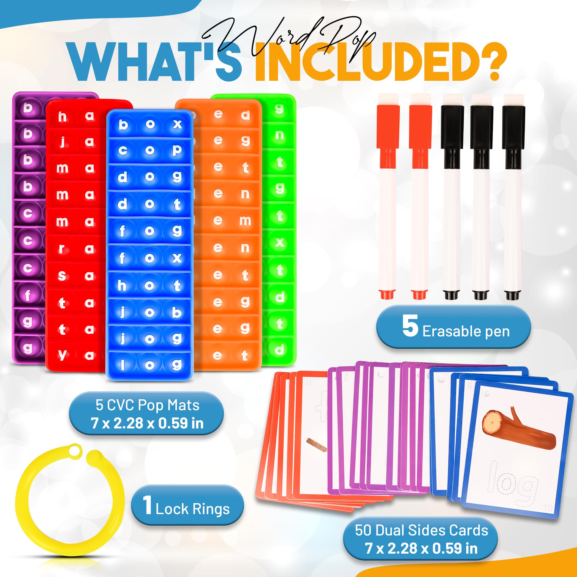 Interactive Pop Fidget Phonics Learning Game – Educational Sensory Word ...