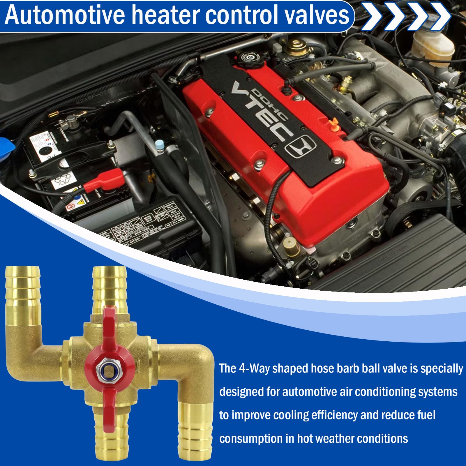 Snapklik.com : All Solid Brass 3/4” Body Automobile Integrated 4-Way ...