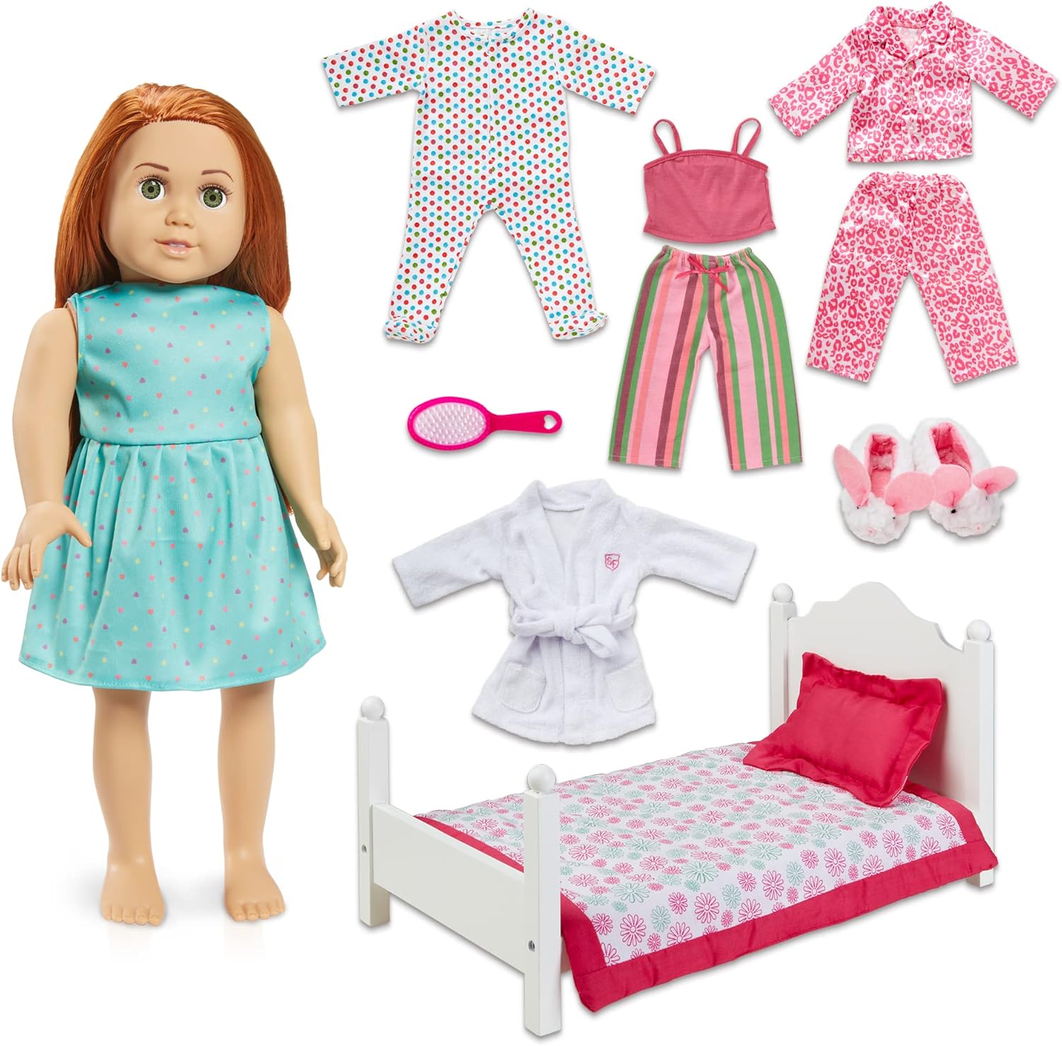 Amazon.com: Springfield 18-inch Olivia Doll with Doll Bed, Bedding and ...