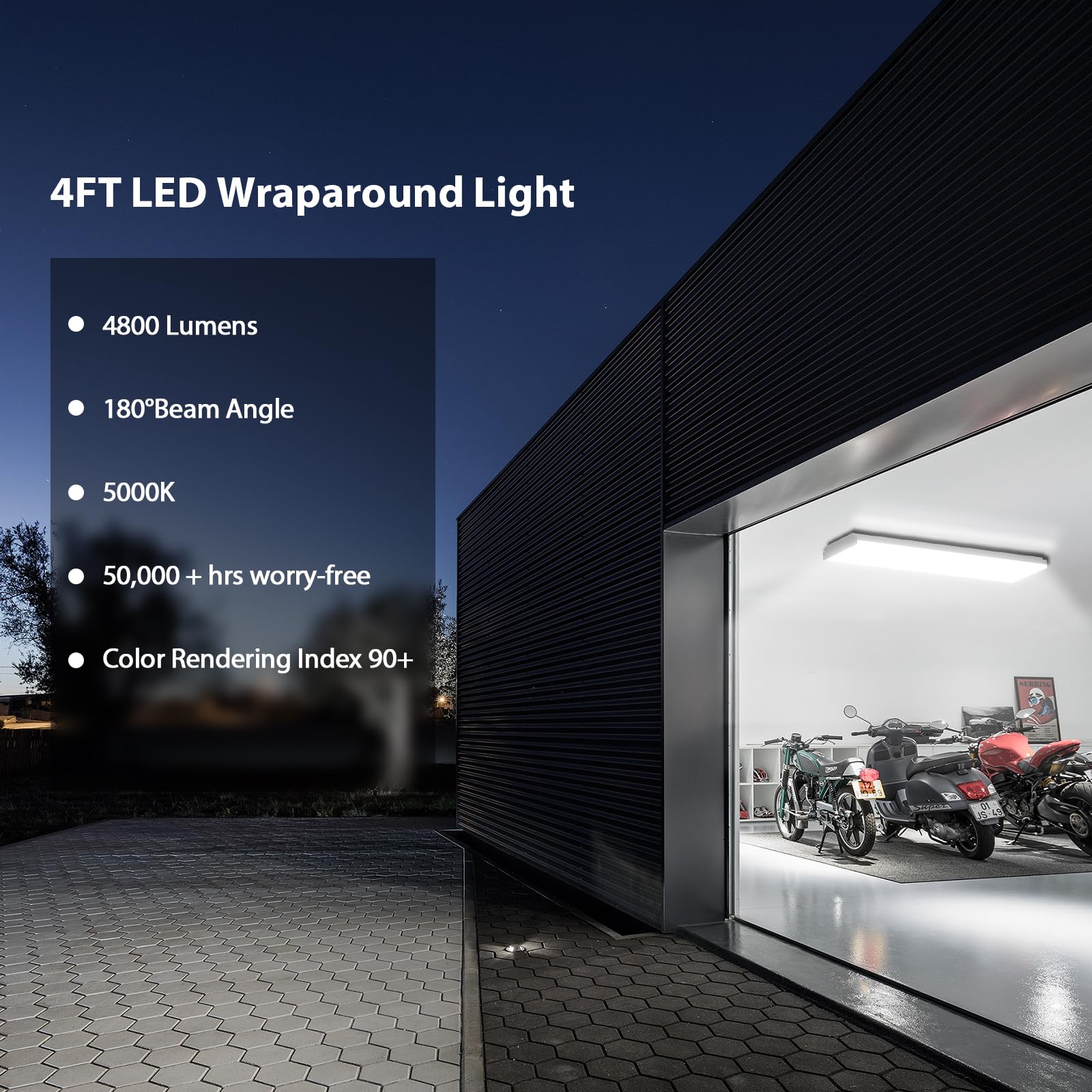 Snapklik.com : TychoLite Wraparound LED Light - 4FT 40W 4800 Lumens ...