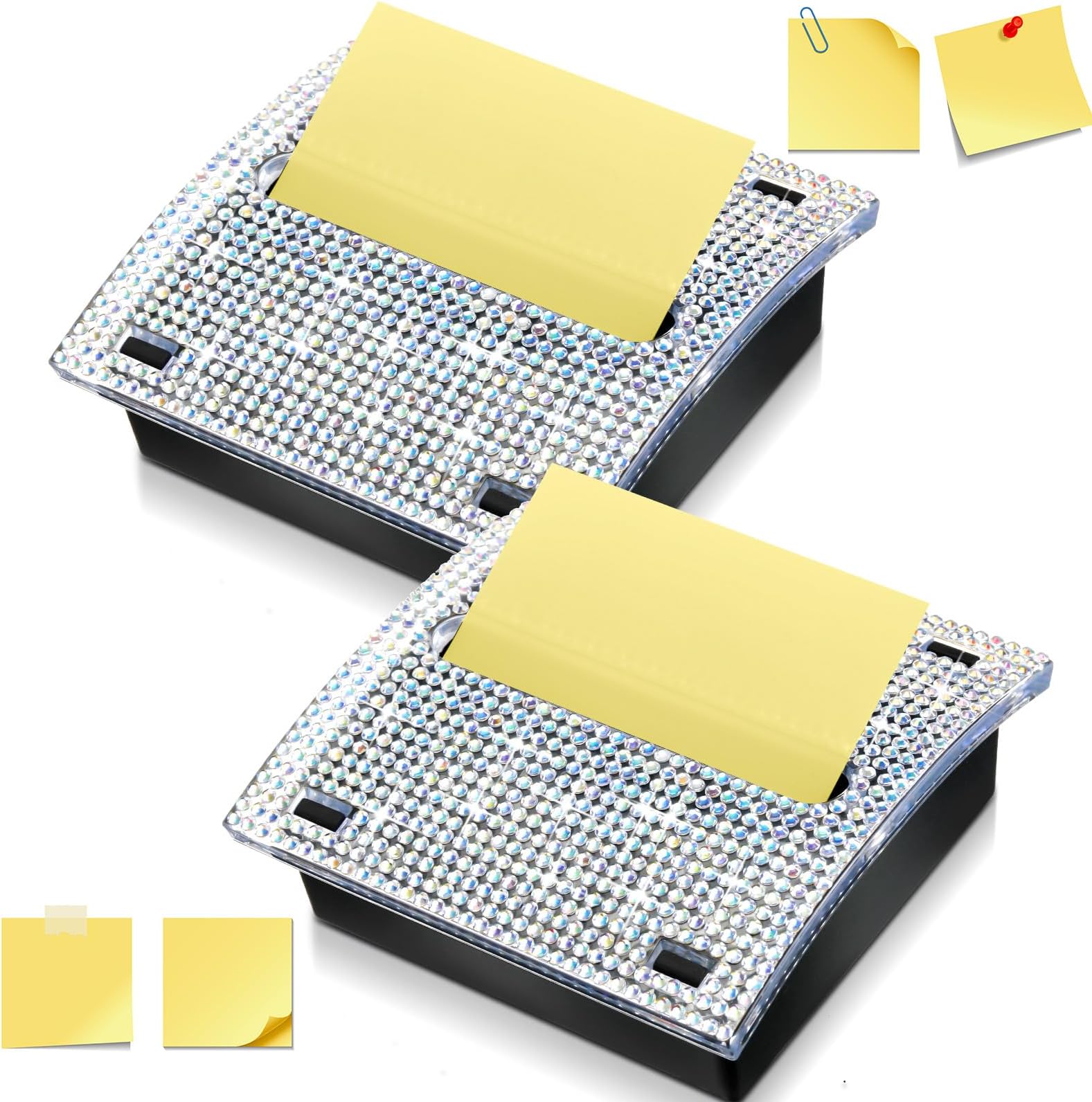 Amazon.com : Jetec Rhinestone Pop up Sticky Note Dispenser 3 x 3 Inch ...
