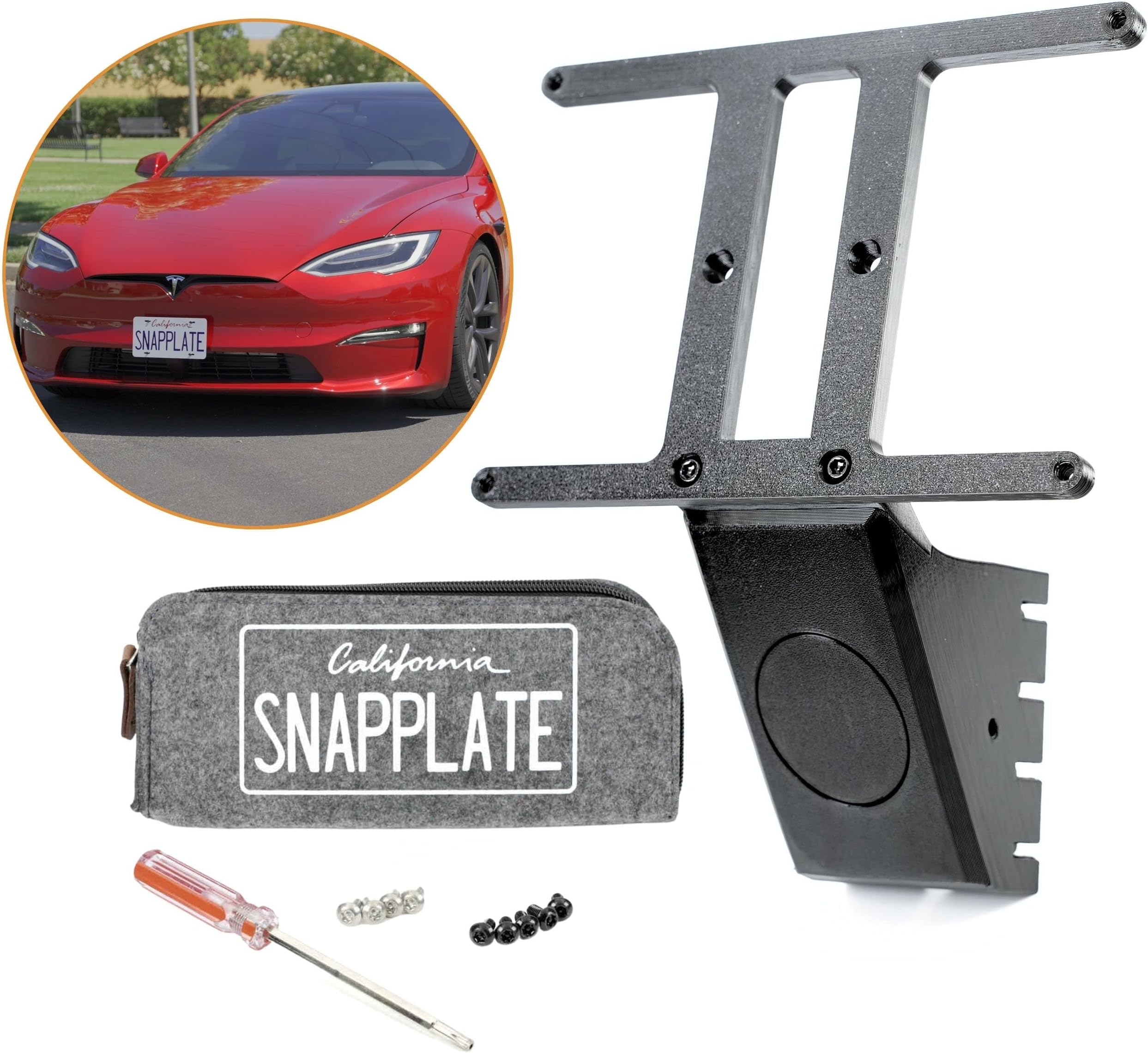 Amazon.com: Front License Plate Mounting Bracket for Tesla Model S 2012 ...
