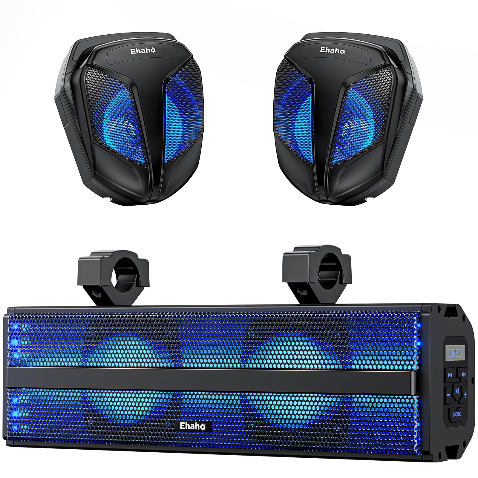 Amazon.com: Ehaho 2.1CH Stereo UTV Sound Bar, Bluetooth ATV Soundbar ...