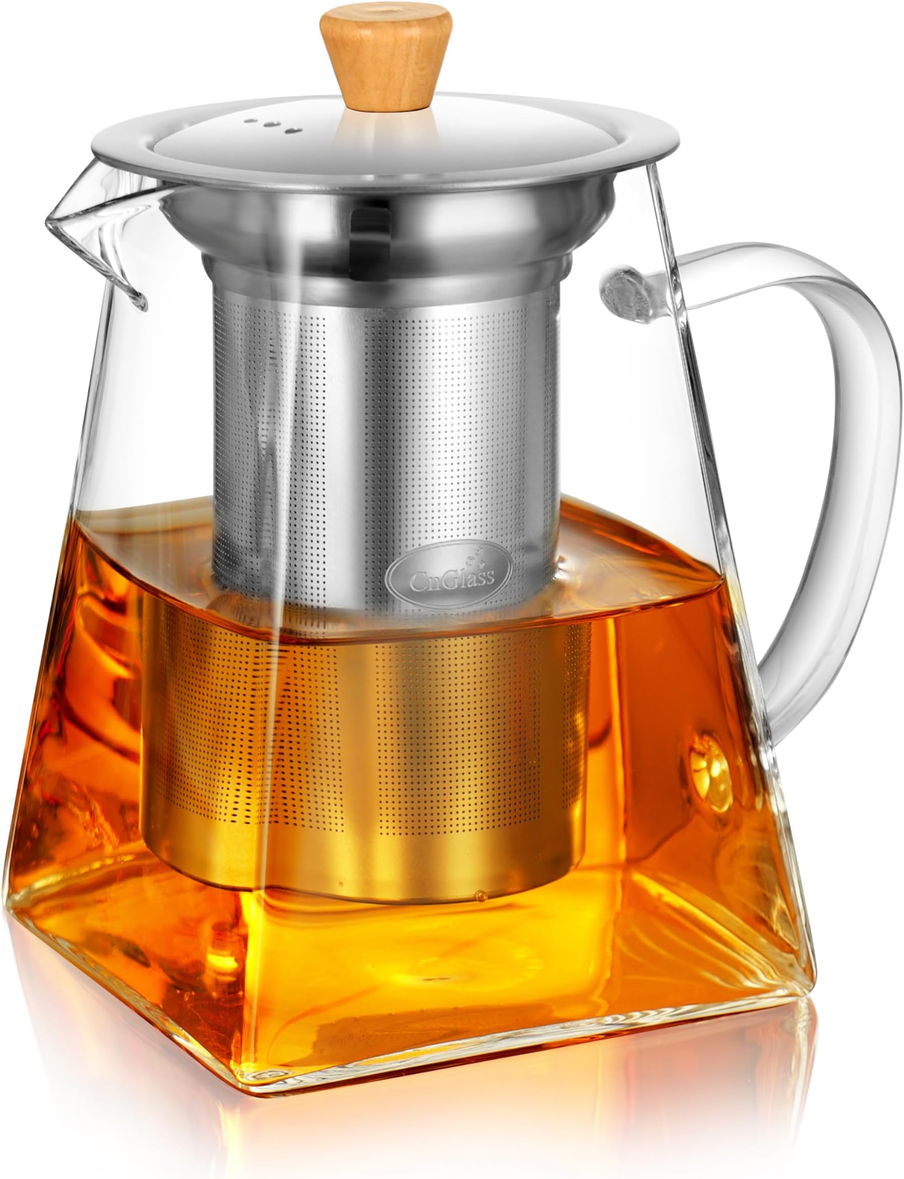 Amazon.com | with Infuser Clear Glass Teapot,Tea Pot with Tea Strainers ...
