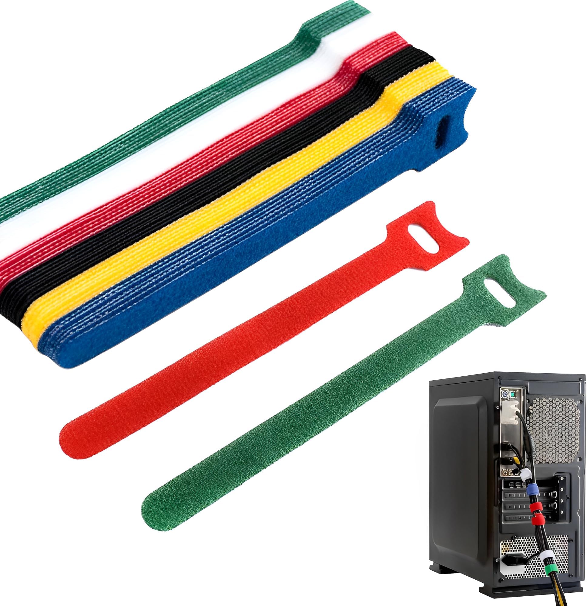 Amazon.com: 60PCS Reusable Cable Ties, Travel Wire & Cord Straps ...