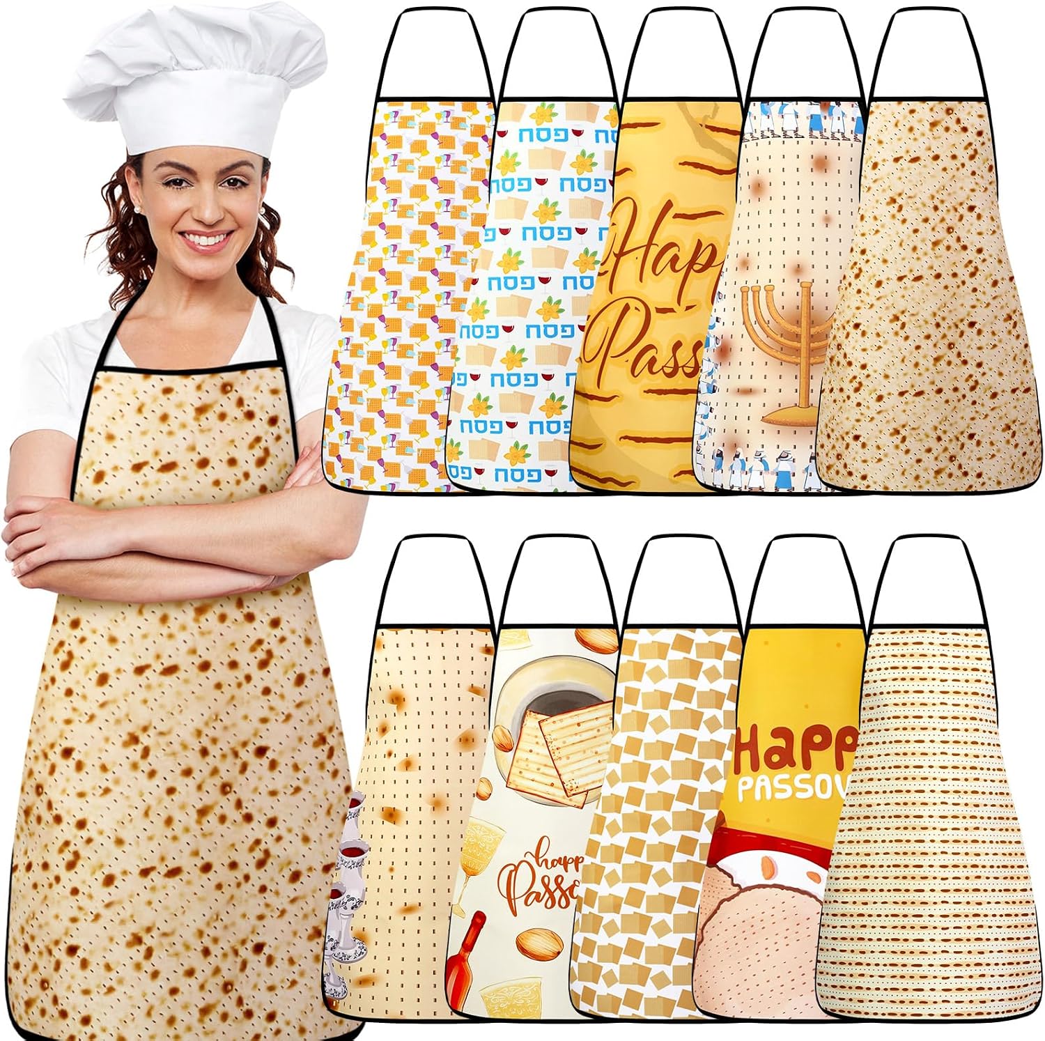 Amazon.com: Toulite 10 Pcs Passover Kitchen Aprons Matzah Waterproof ...