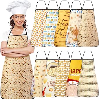 Amazon.com: Toulite 10 Pcs Passover Kitchen Aprons Matzah Waterproof ...