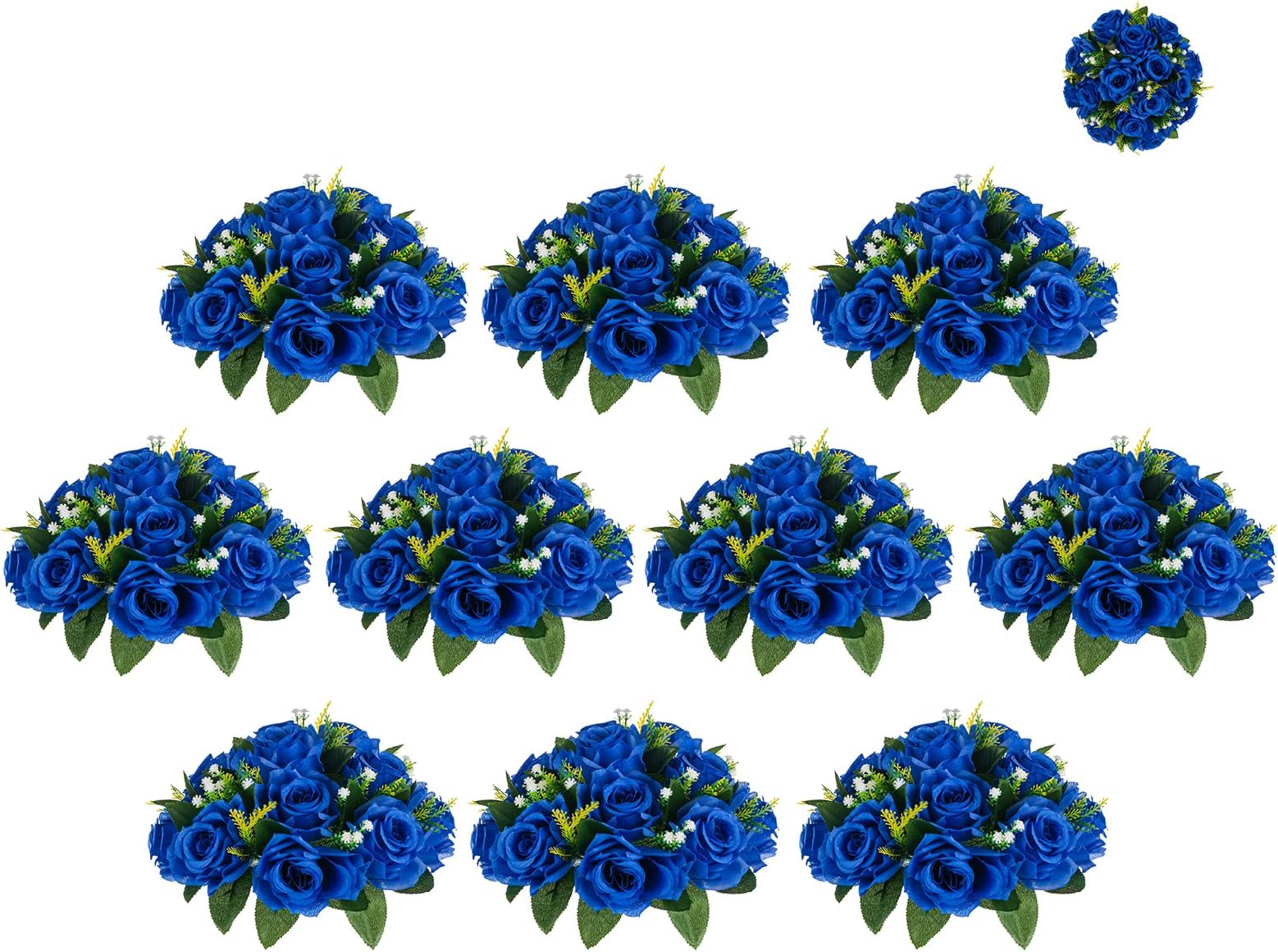 Amazon.com: ICRAFY Artificial Flower, Silk Head Roses 50 Pcs Neon Color ...