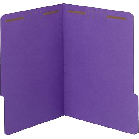 Amazon.com : Smead Fastener File Folder, 2 Fasteners, Reinforced 1/3 ...