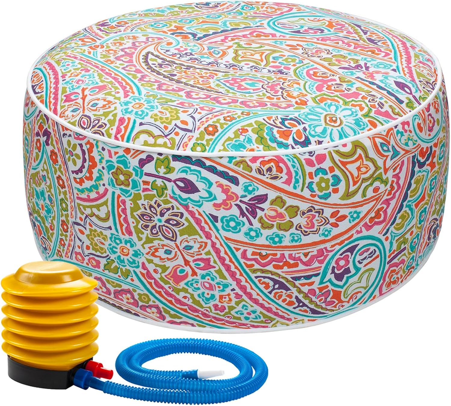 Amazon.com : FUNHOME Inflatable Stool Ottoman Footrest with Handle, All ...