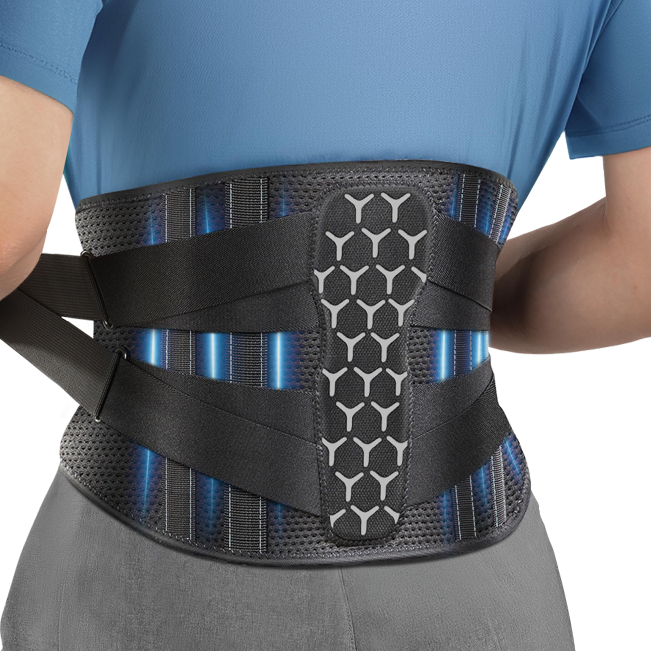 Amazon.com: SueStar Back Brace for Lower Back Pain Relief with Y-Shaped ...
