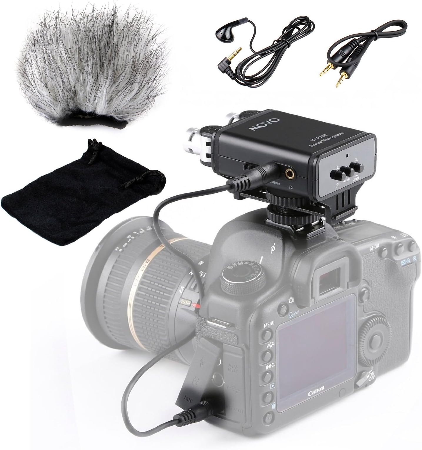 Amazon.com: Movo Photo Directional X/Y Stereo Video Microphone for ...