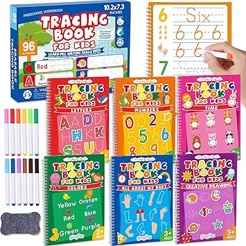 Amazon.com : gisgfim Preschool Learning Activities 96 Pages Tracing ...