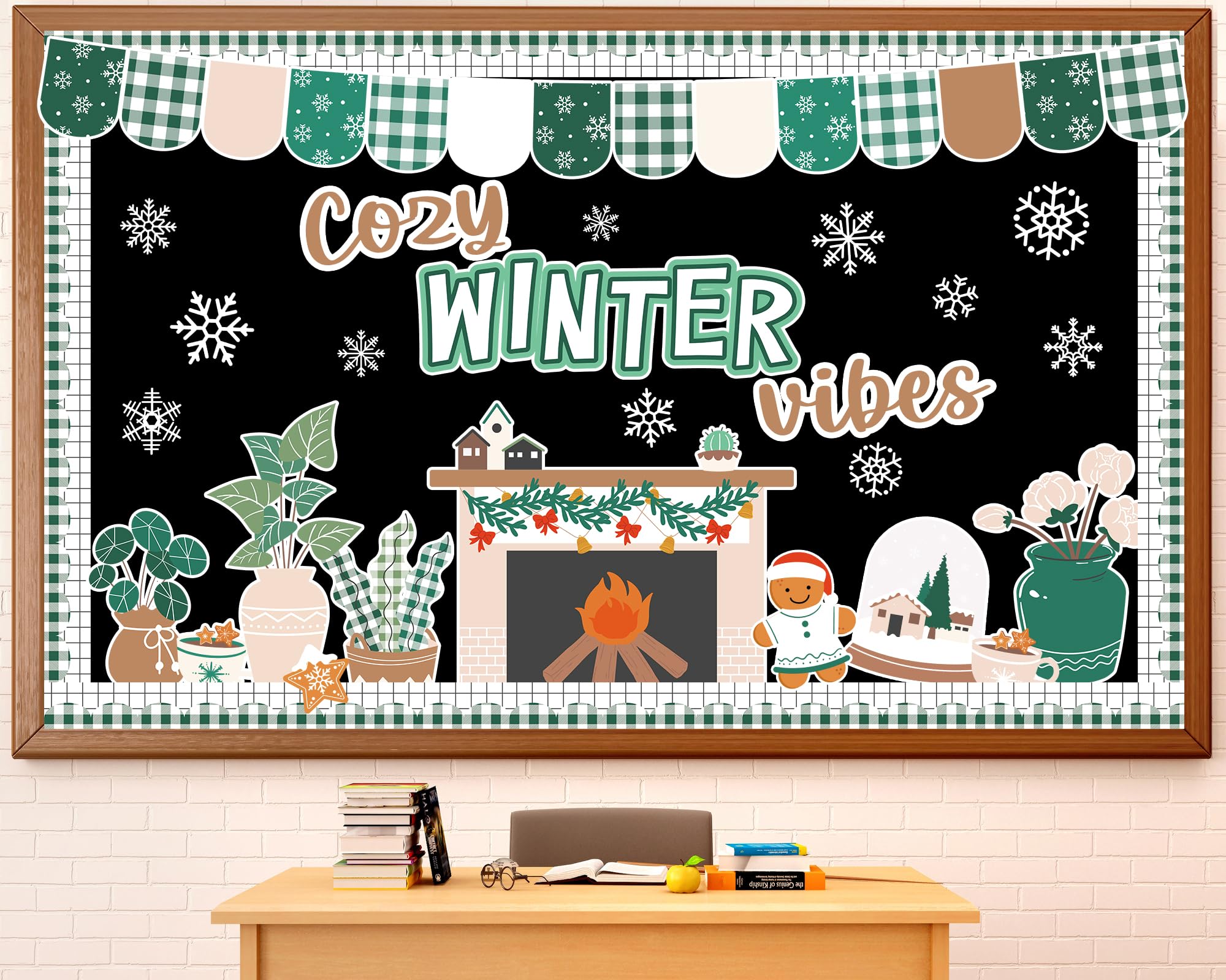 Amazon.com : Justforjoyful Christmas Bulletin Board Decorations Winter ...