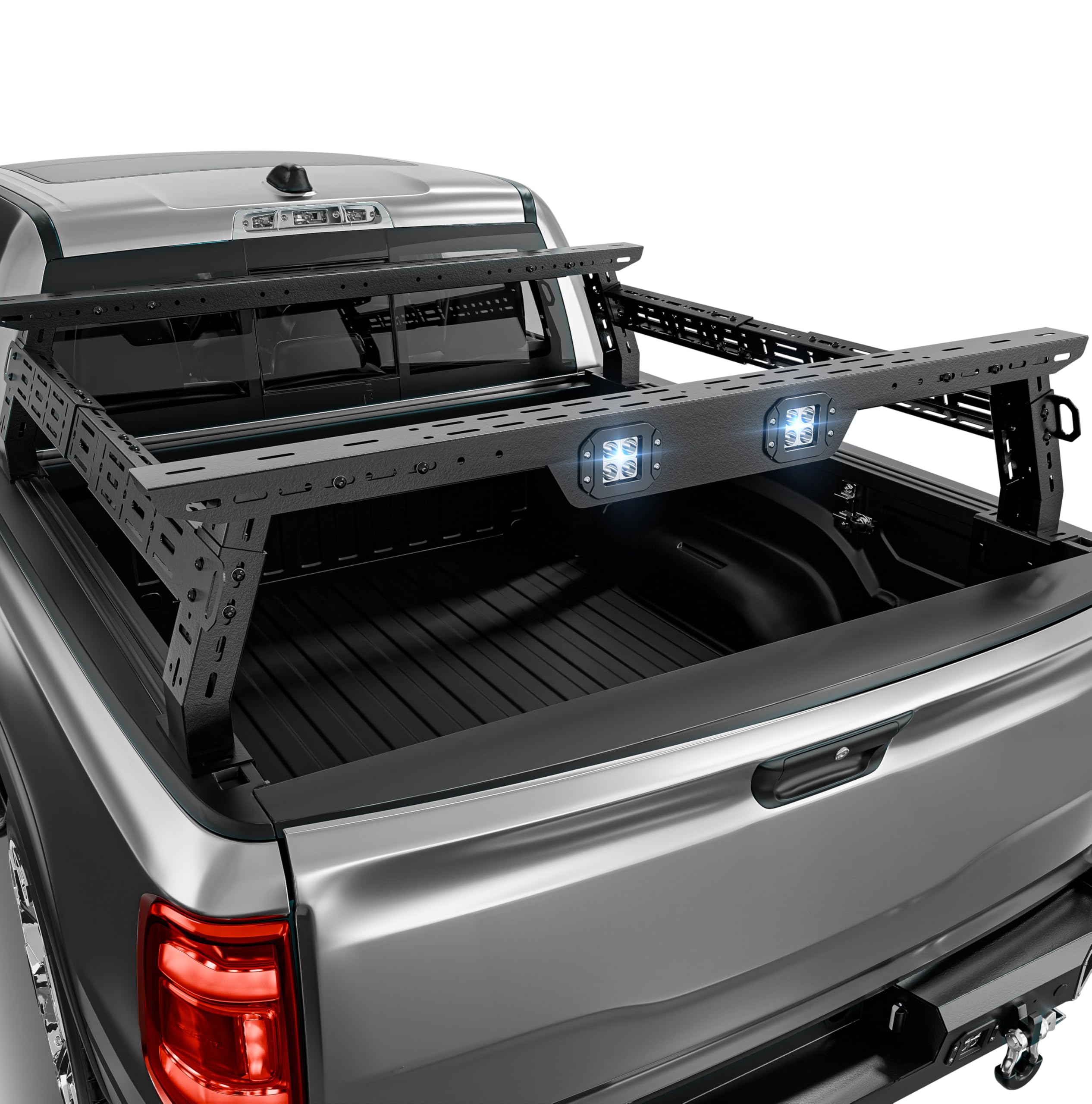 Amazon.com: OBNAUX Overland 14.5-17.3" High Truck Bed Racks with 2 Led ...