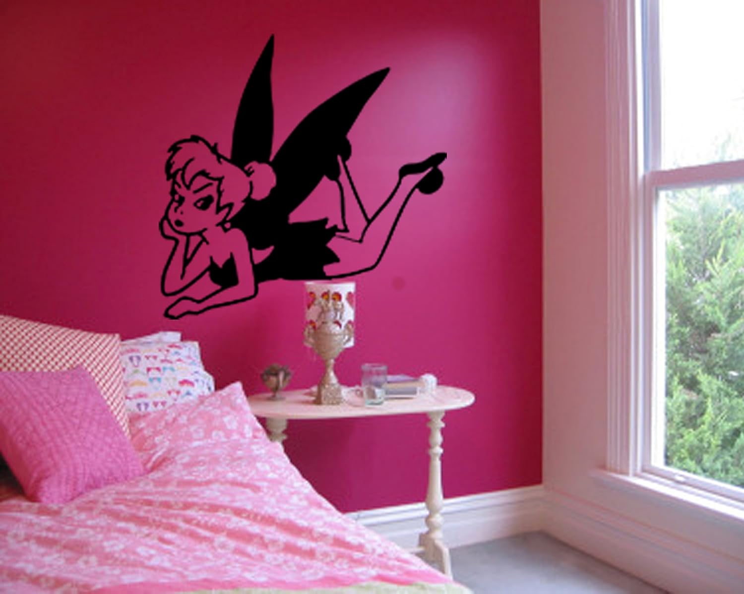 Tinkerbell Fairy Wall Art Sticker Children's Decal Girlie Vinyl Mural ...