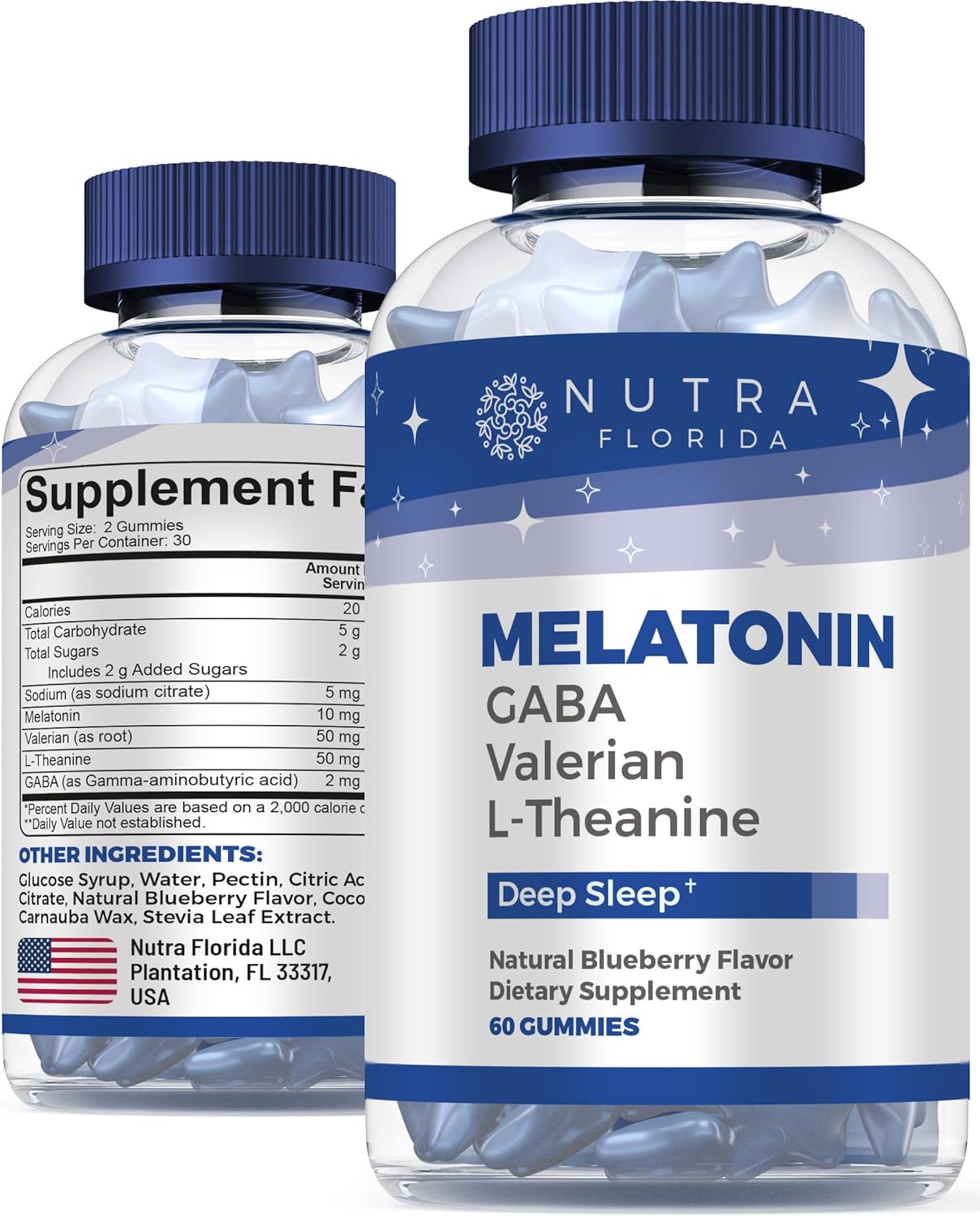 Amazon.com: Nutra Florida Melatonin Gummies 10mg with L-Theanine ...