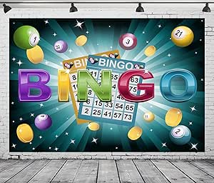 Amazon.com : Loccor 15x10ft Fabric Bingo Night Theme Backdrop for ...